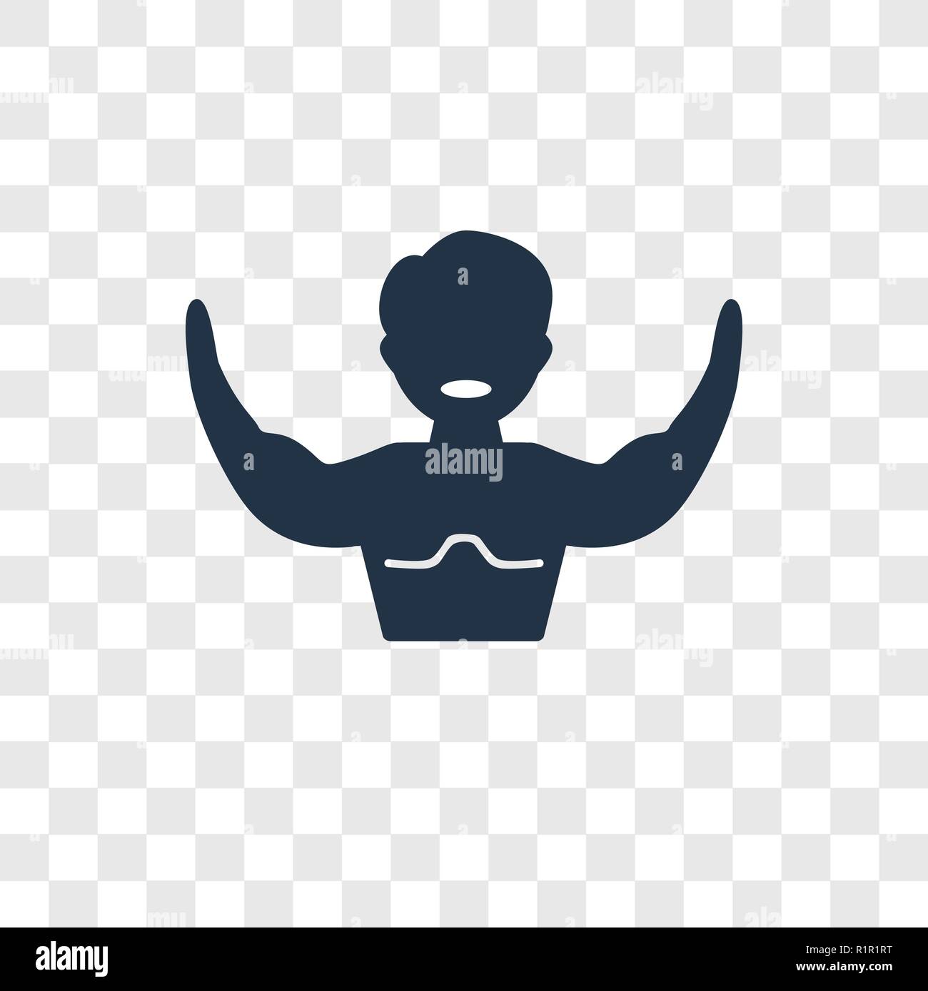 Strength vector icon isolated on transparent background, Strength ...