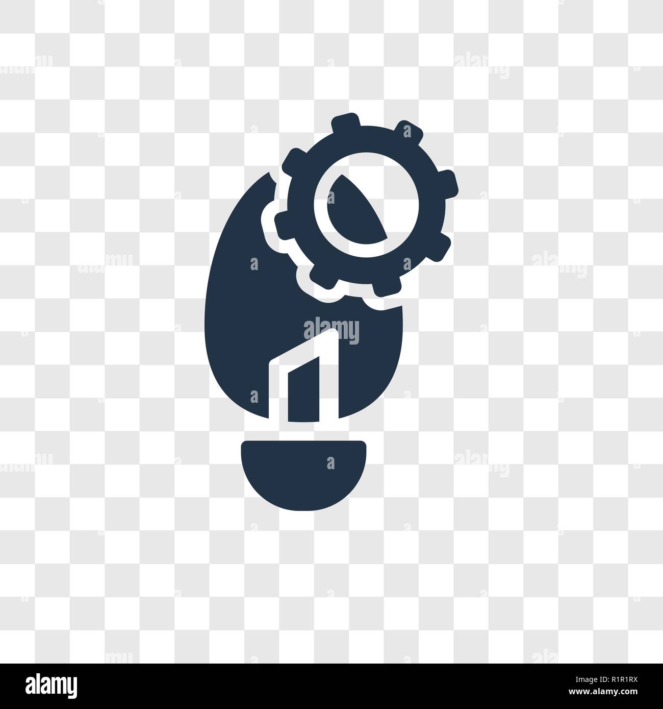 Idea vector icon isolated on transparent background, Idea transparency ...