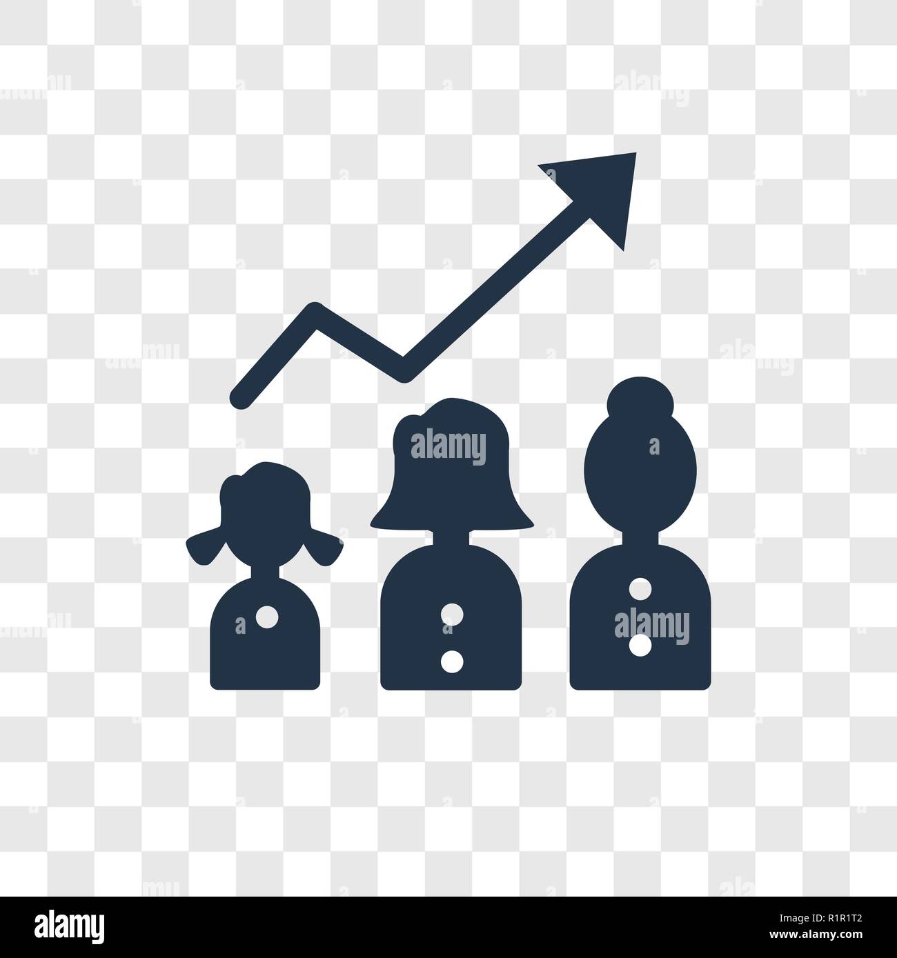 Growth vector icon isolated on transparent background, Growth ...