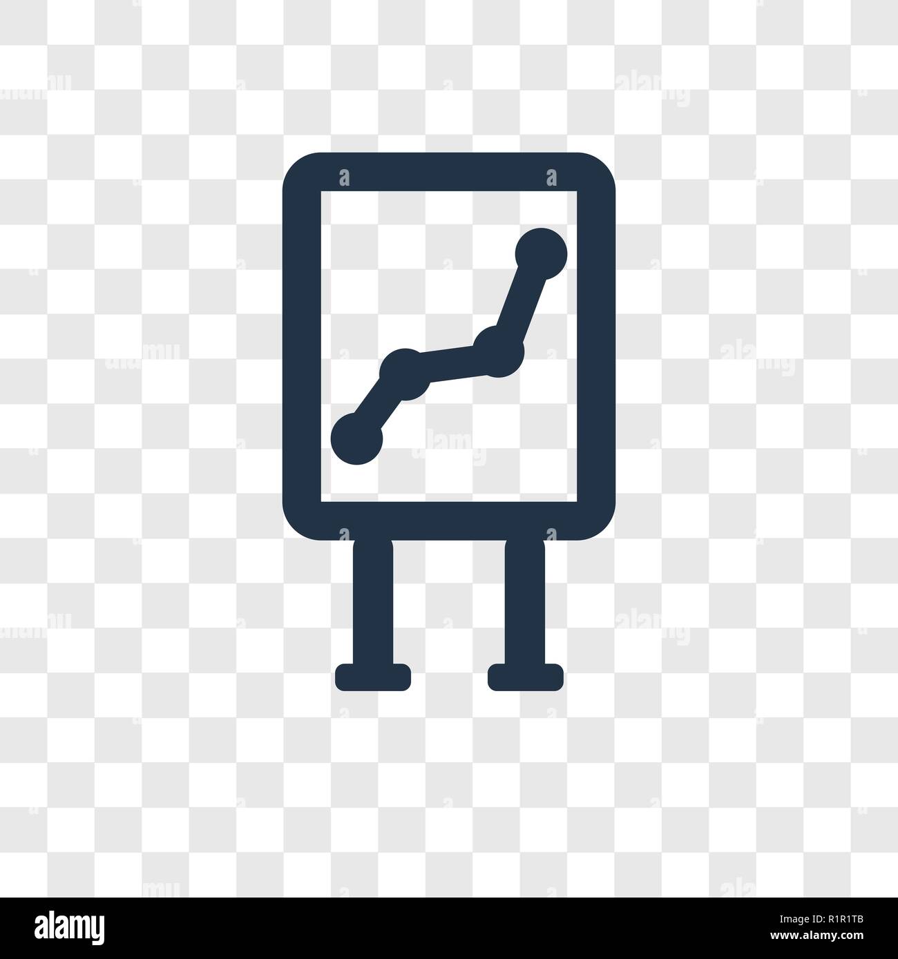 Presentation vector icon isolated on transparent background ...