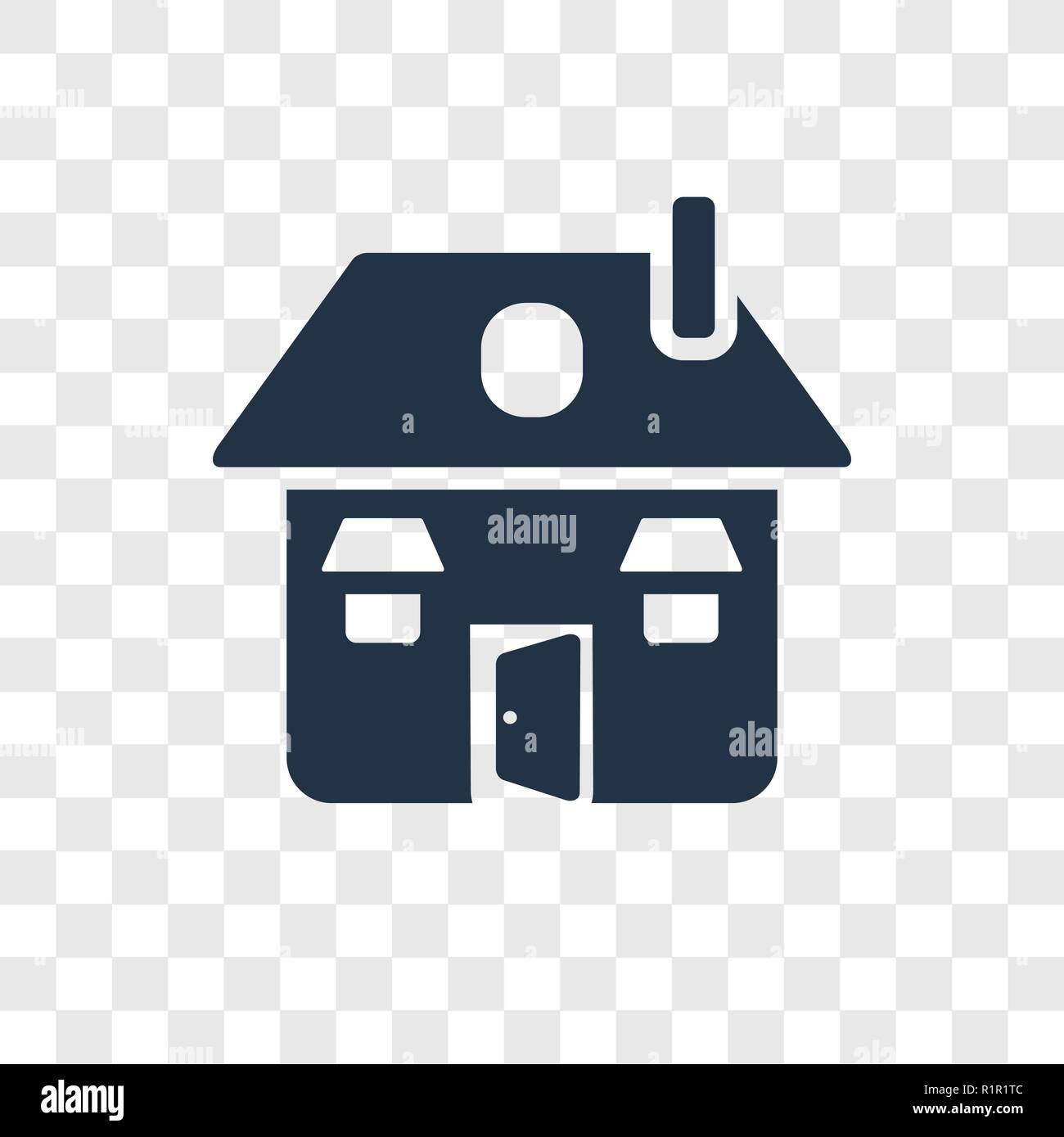 House vector icon isolated on transparent background, House ...