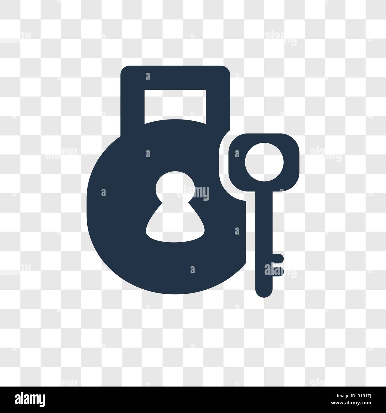 Key vector icon isolated on transparent background, Key transparency ...