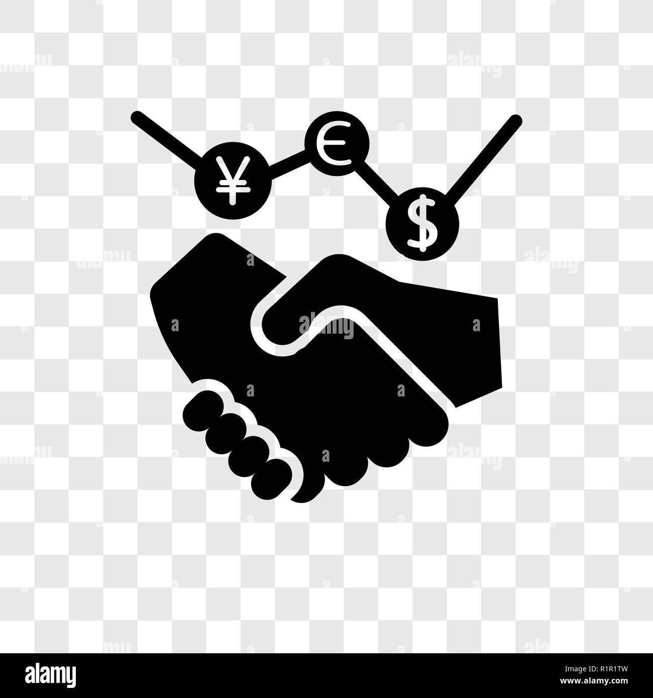 Transparent hands logo Black and White Stock Photos & Images - Alamy