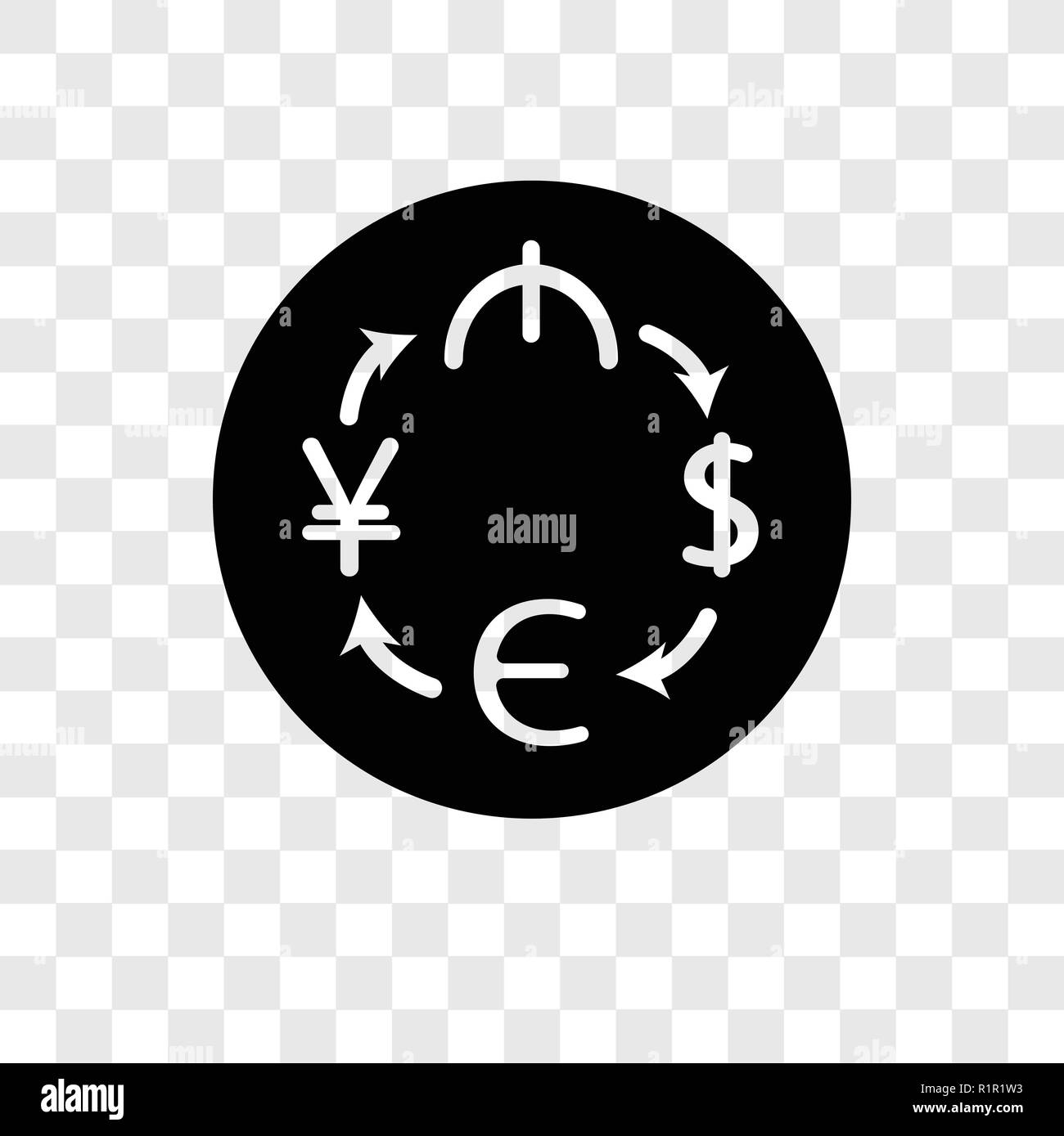 Exchange vector icon isolated on transparent background, Exchange ...