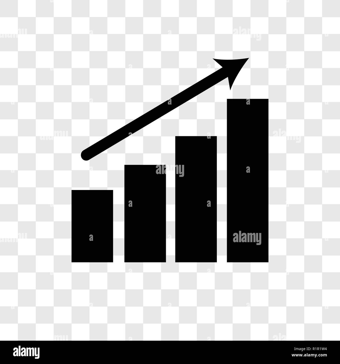 Growth vector icon isolated on transparent background, Growth ...