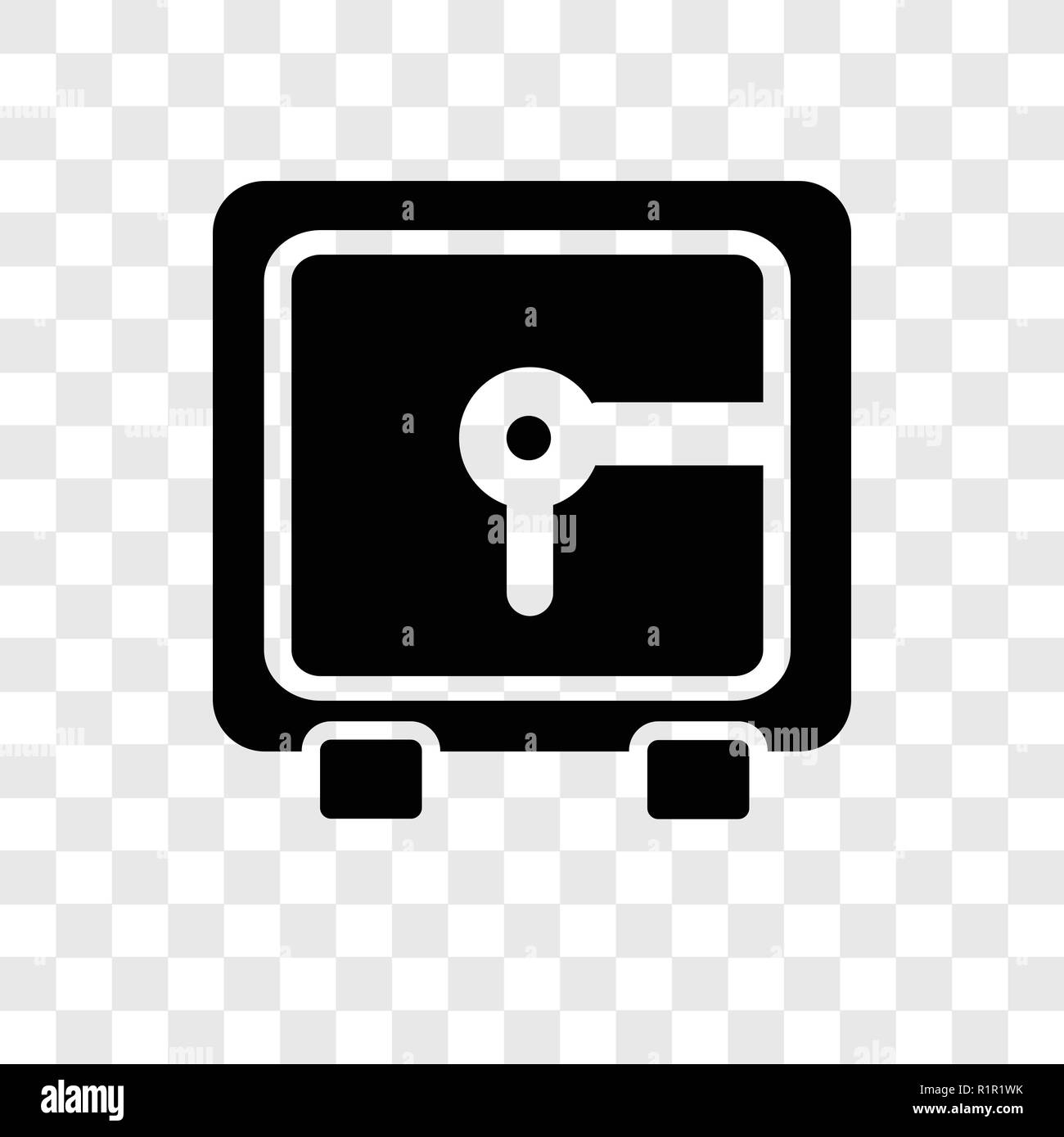 Safebox vector icon isolated on transparent background, Safebox ...
