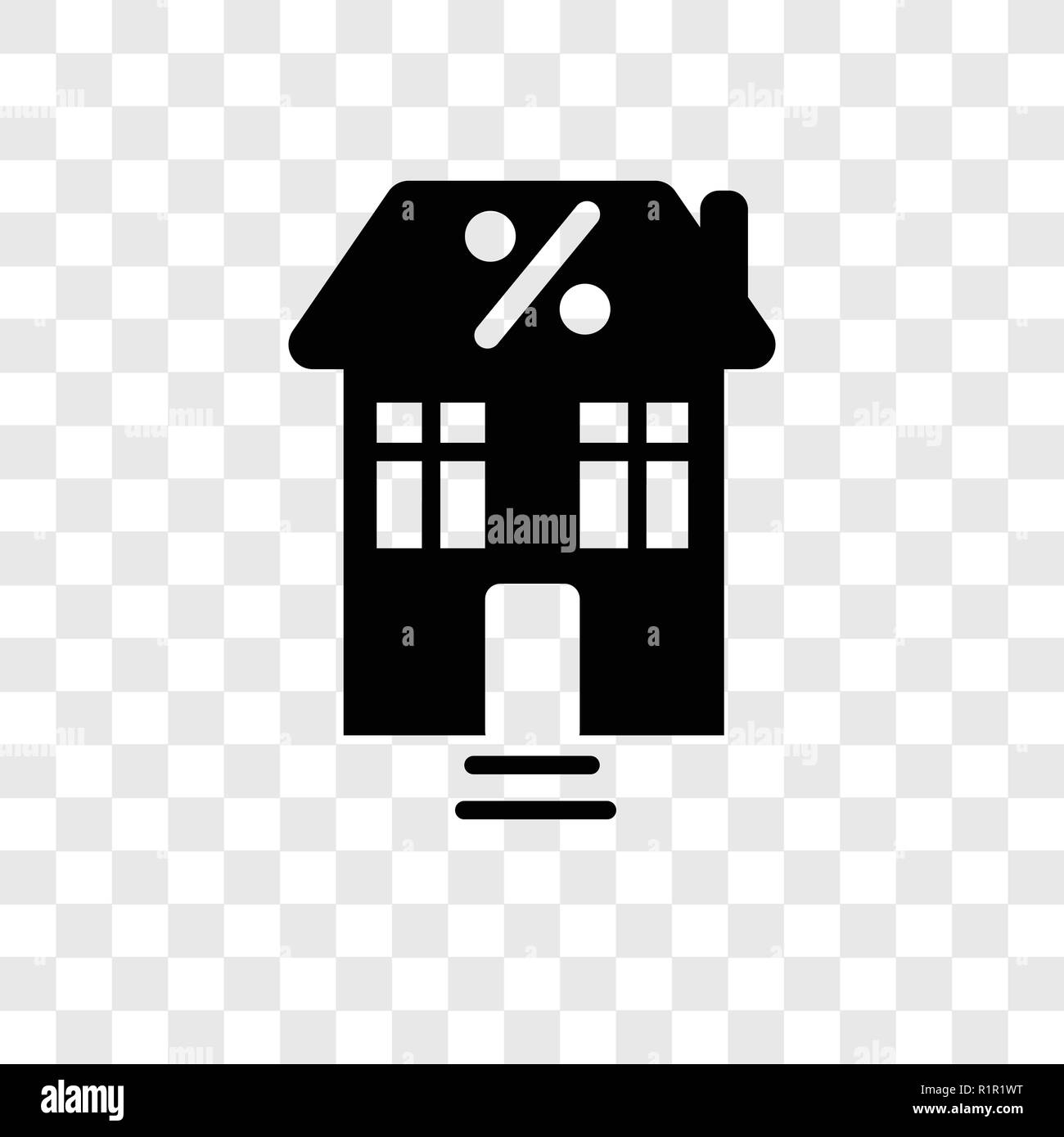 Mortgage vector icon isolated on transparent background, Mortgage ...