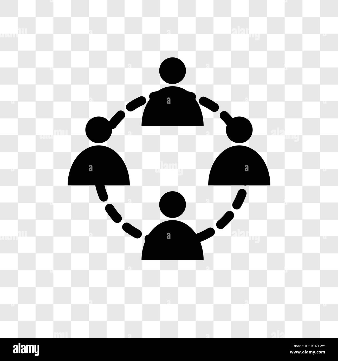 Network vector icon isolated on transparent background, Network ...