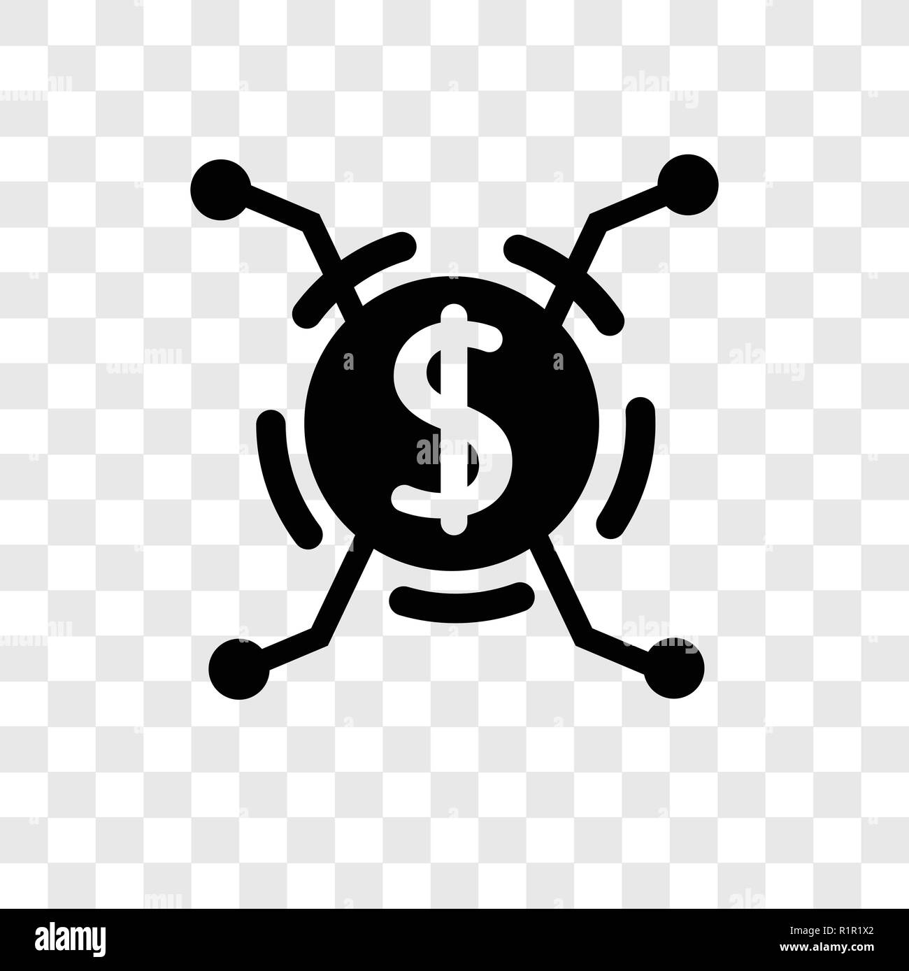 Distribution vector icon isolated on transparent background ...