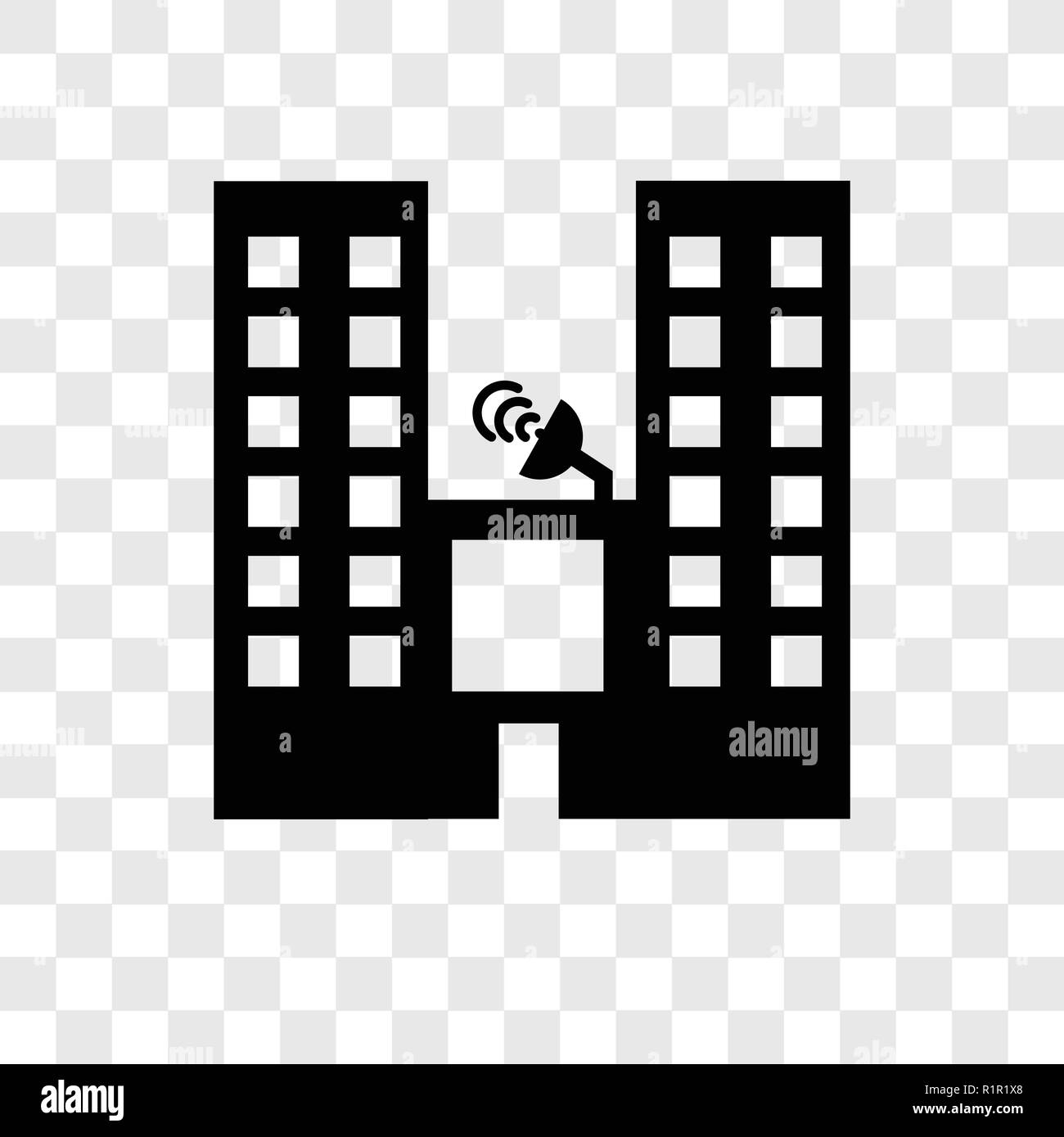 Buildings vector icon isolated on transparent background, Buildings ...