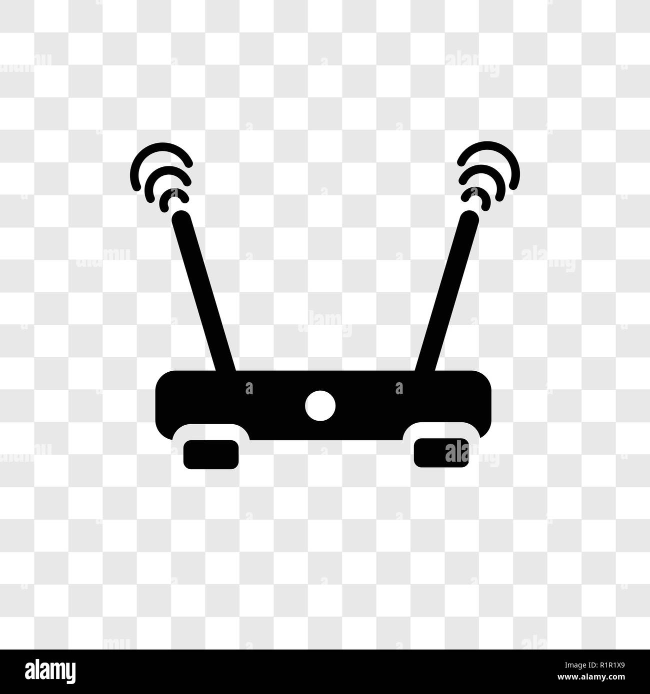 Wireless vector icon isolated on transparent background, Wireless ...