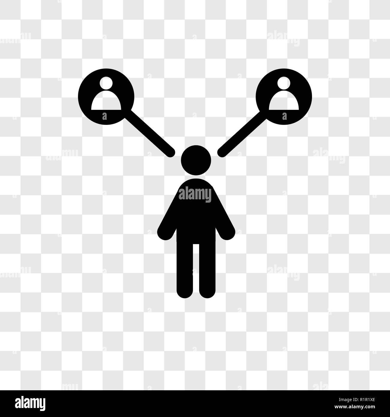 Network vector icon isolated on transparent background, Network ...