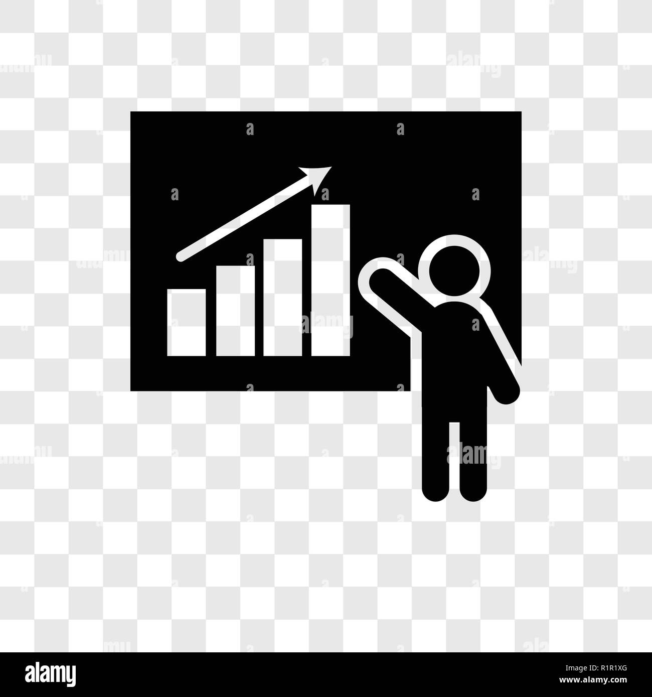 Presentation vector icon isolated on transparent background ...