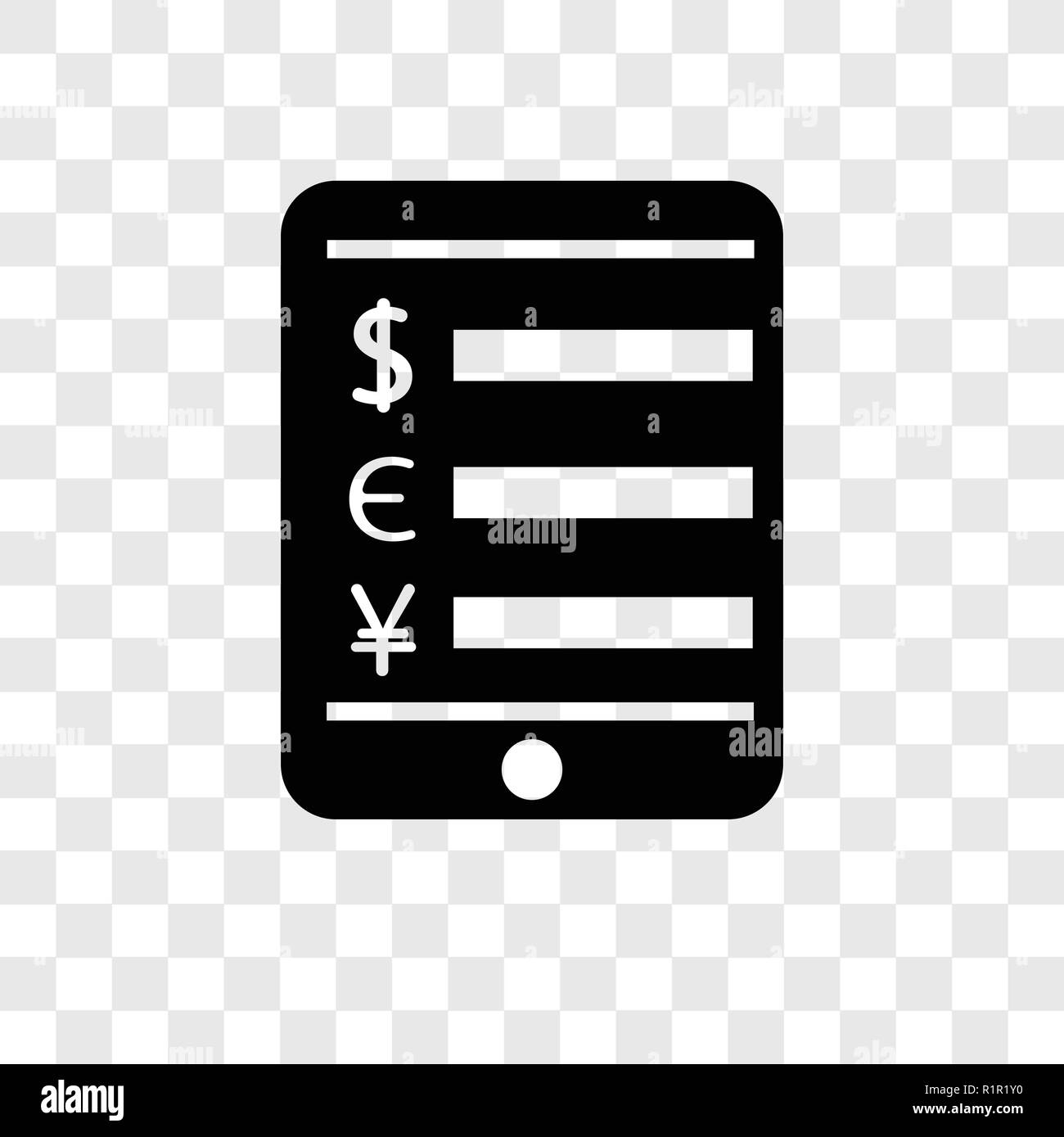 Smartphone vector icon isolated on transparent background, Smartphone ...