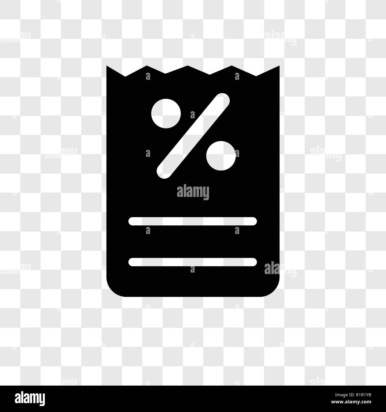 Bill vector icon isolated on transparent background, Bill transparency ...