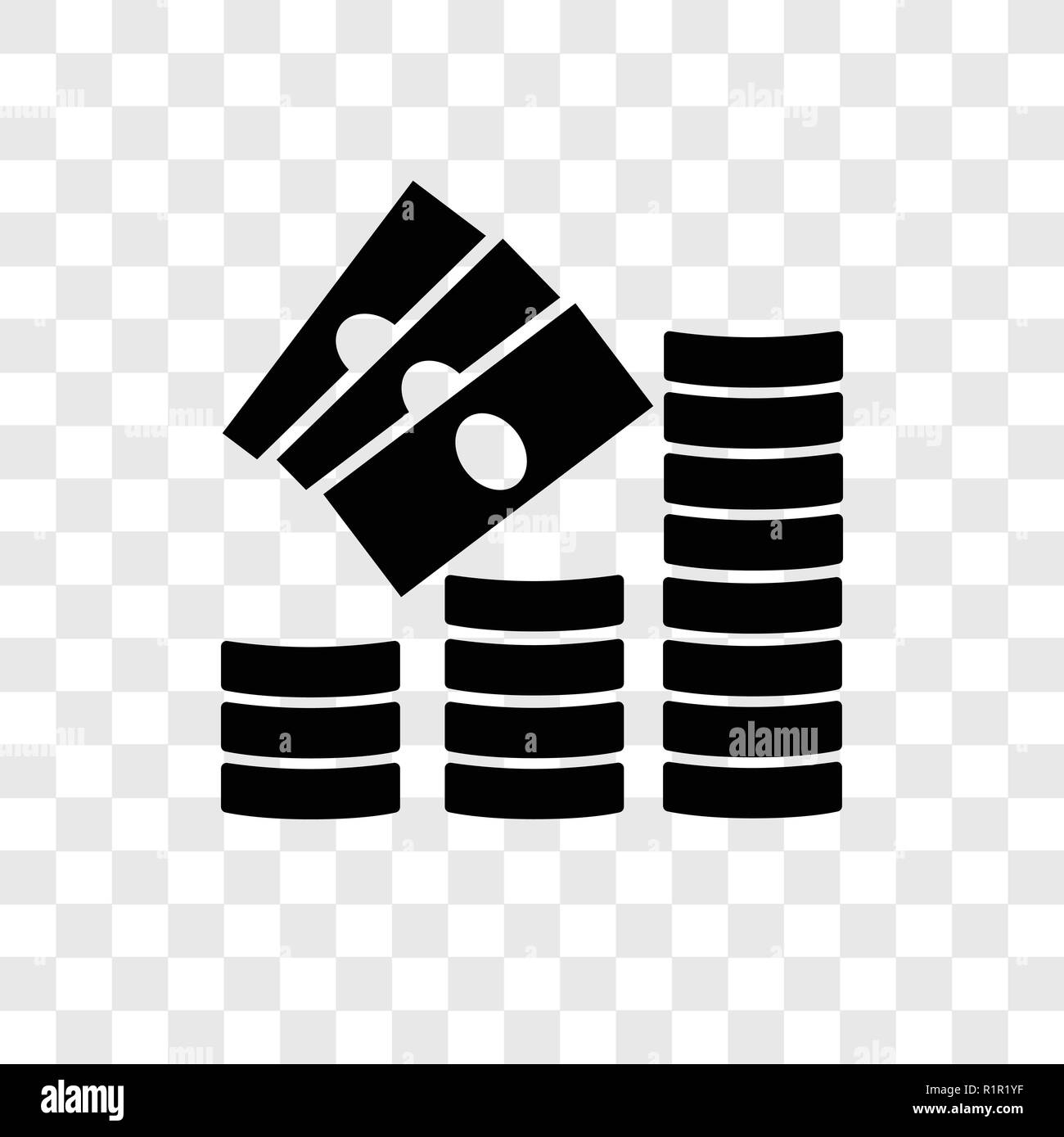 Money vector icon isolated on transparent background, Money ...