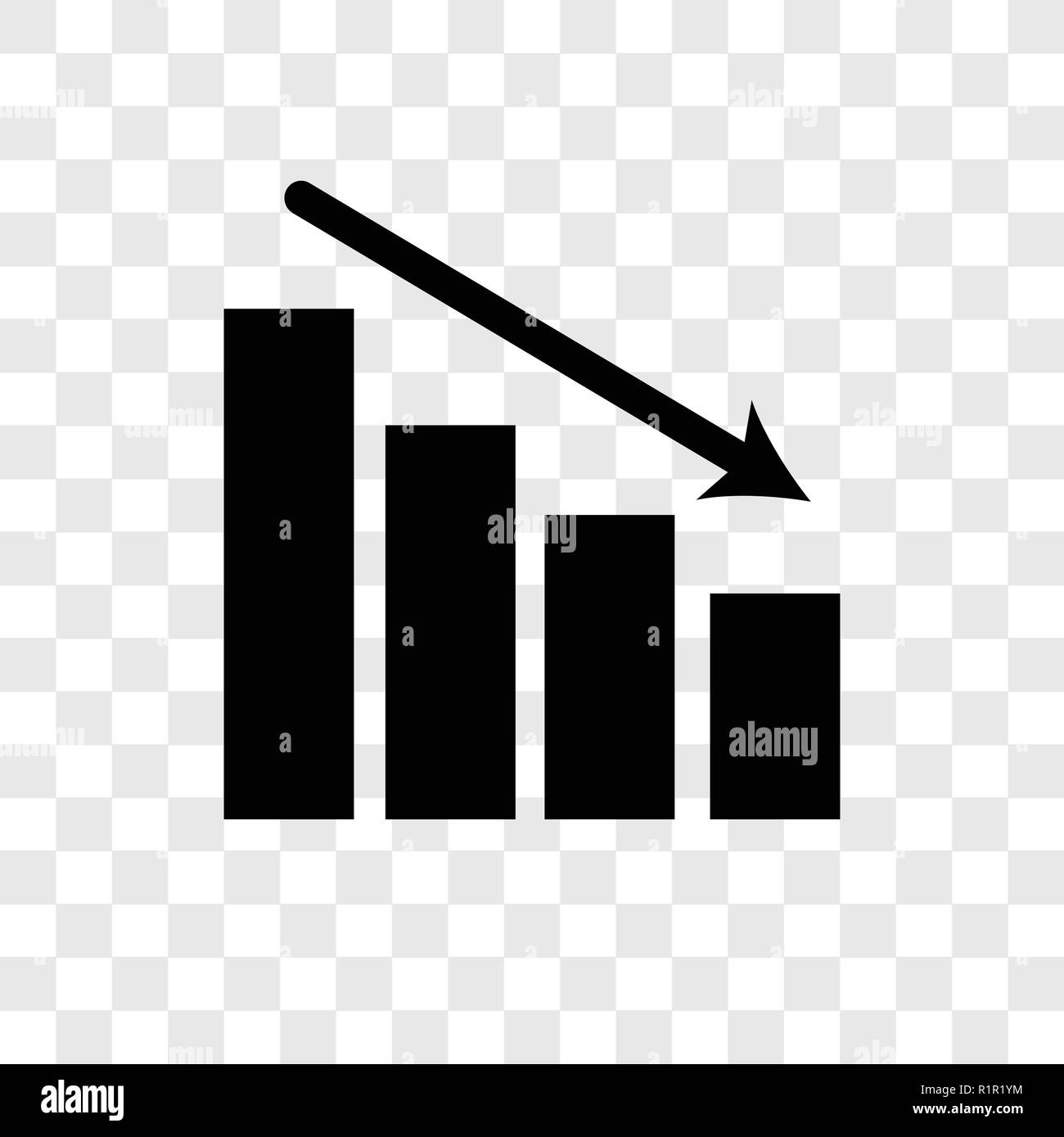 Loss vector icon isolated on transparent background, Loss transparency ...