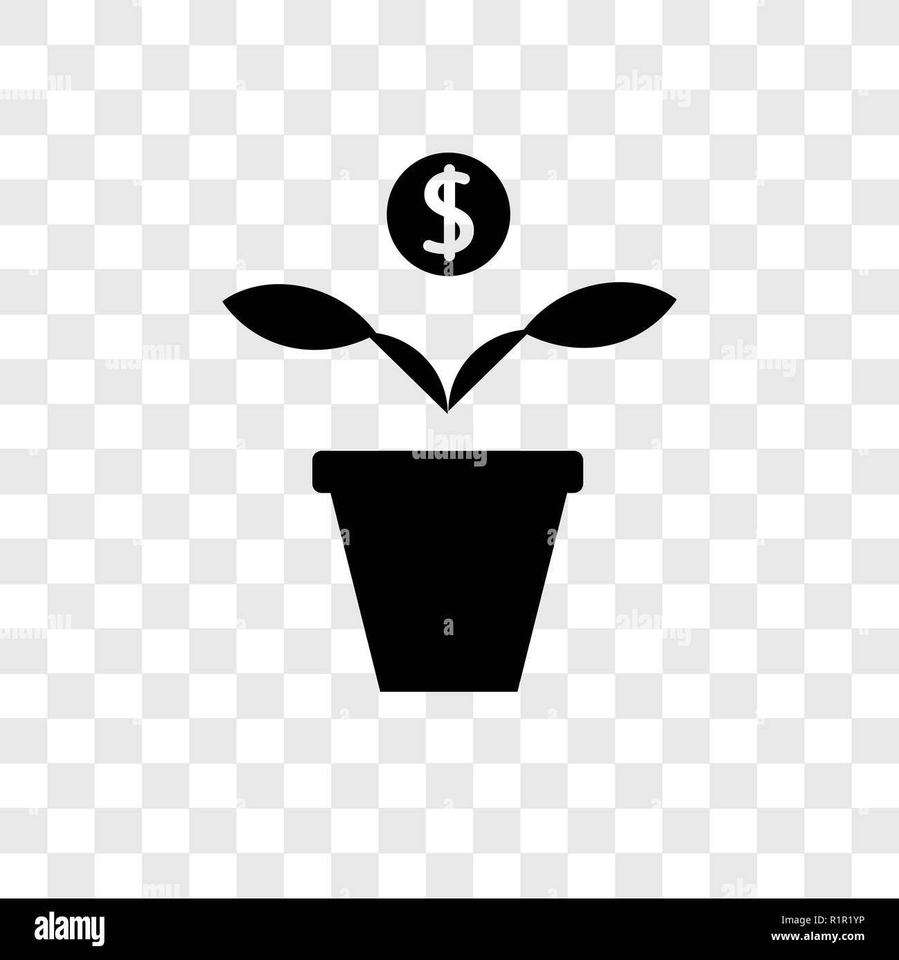 Growth vector icon isolated on transparent background, Growth ...