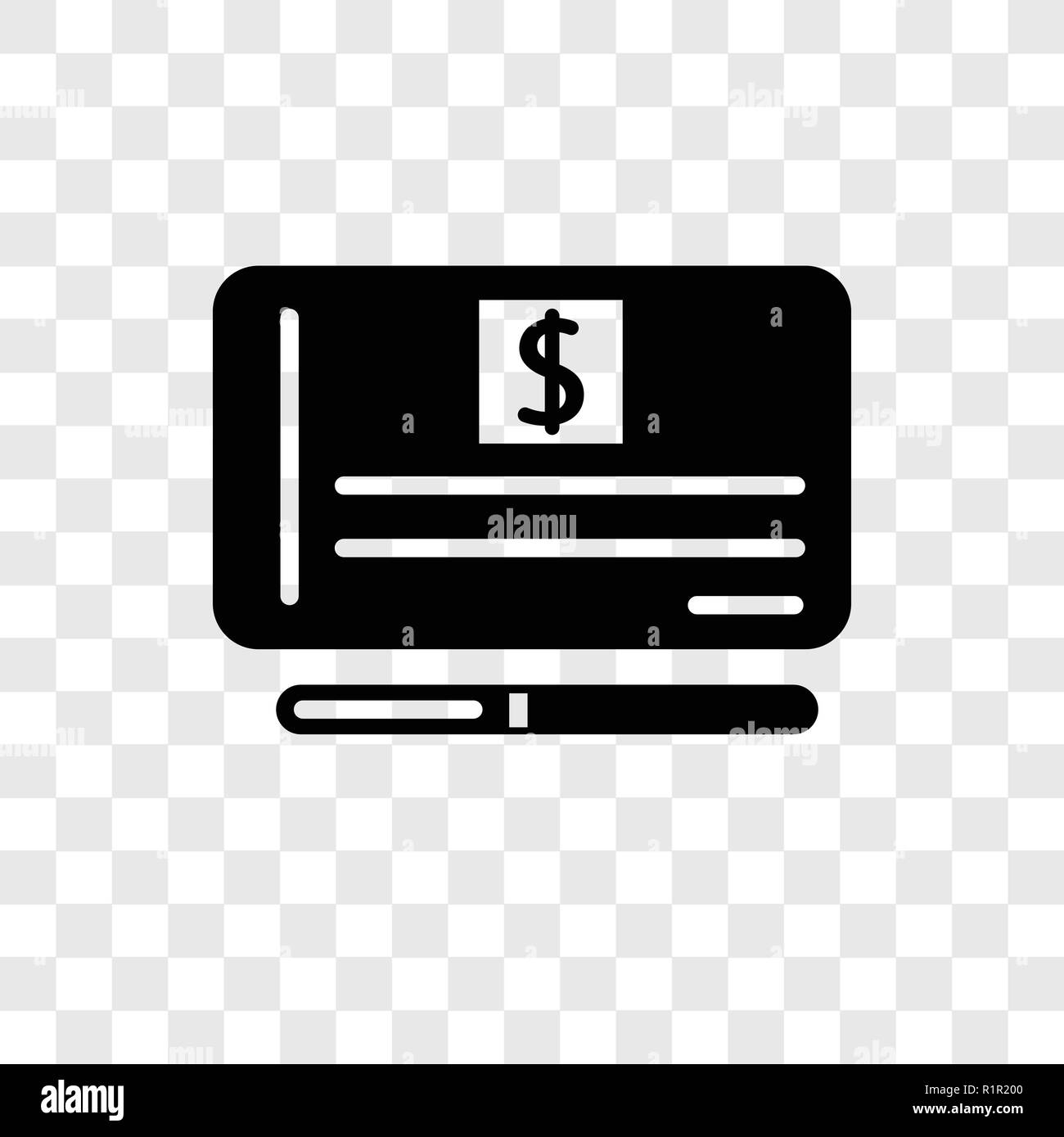 Checkbook vector icon isolated on transparent background, Checkbook ...