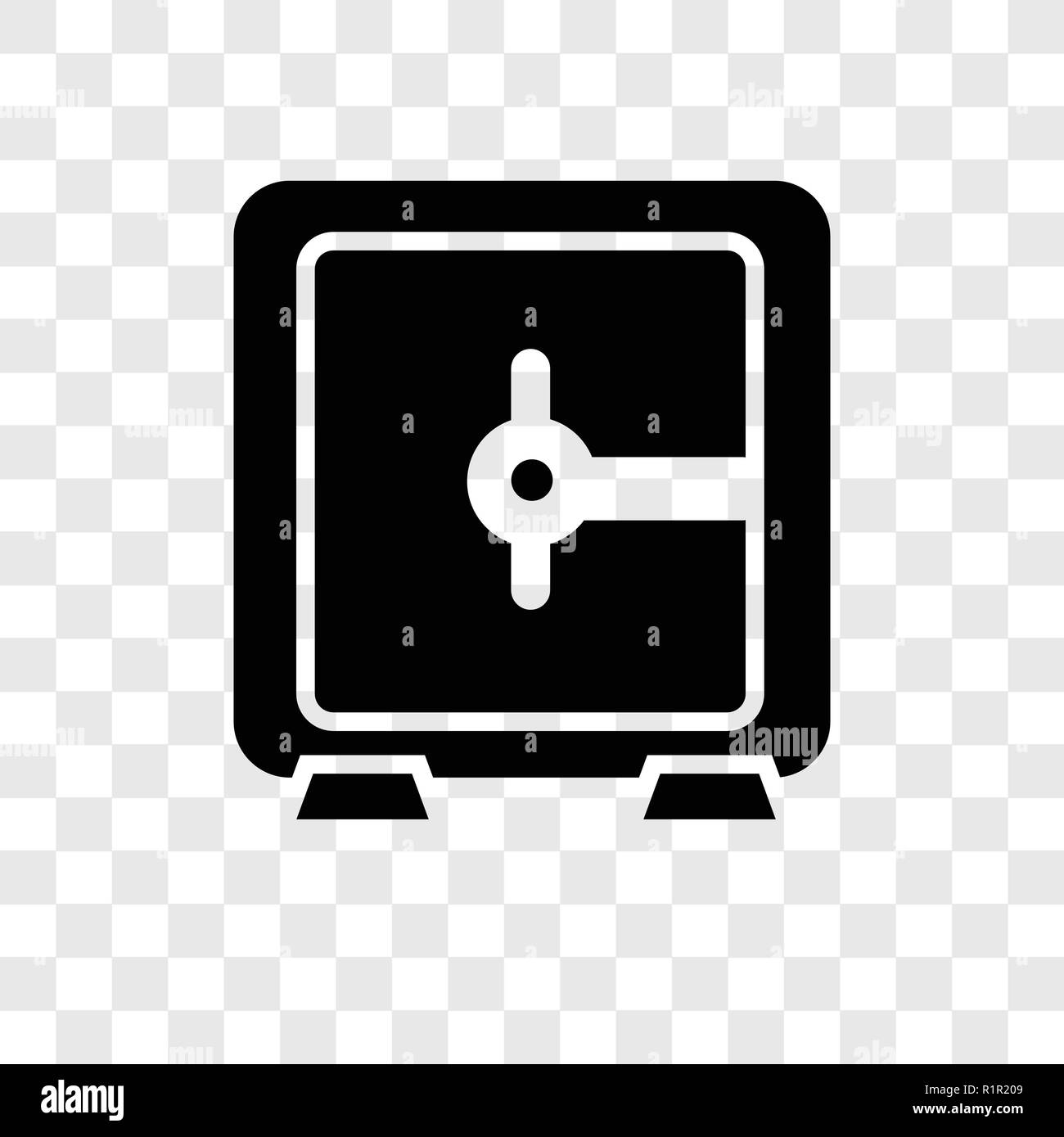 Safebox vector icon isolated on transparent background, Safebox ...