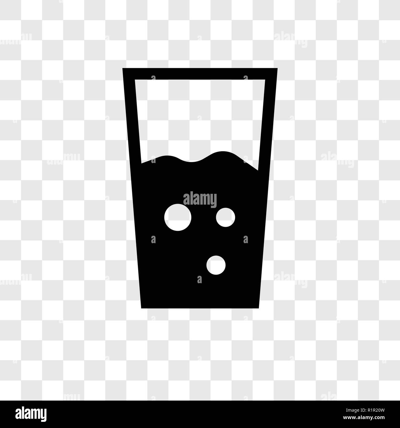 Glass vector icon isolated on transparent background, Glass ...