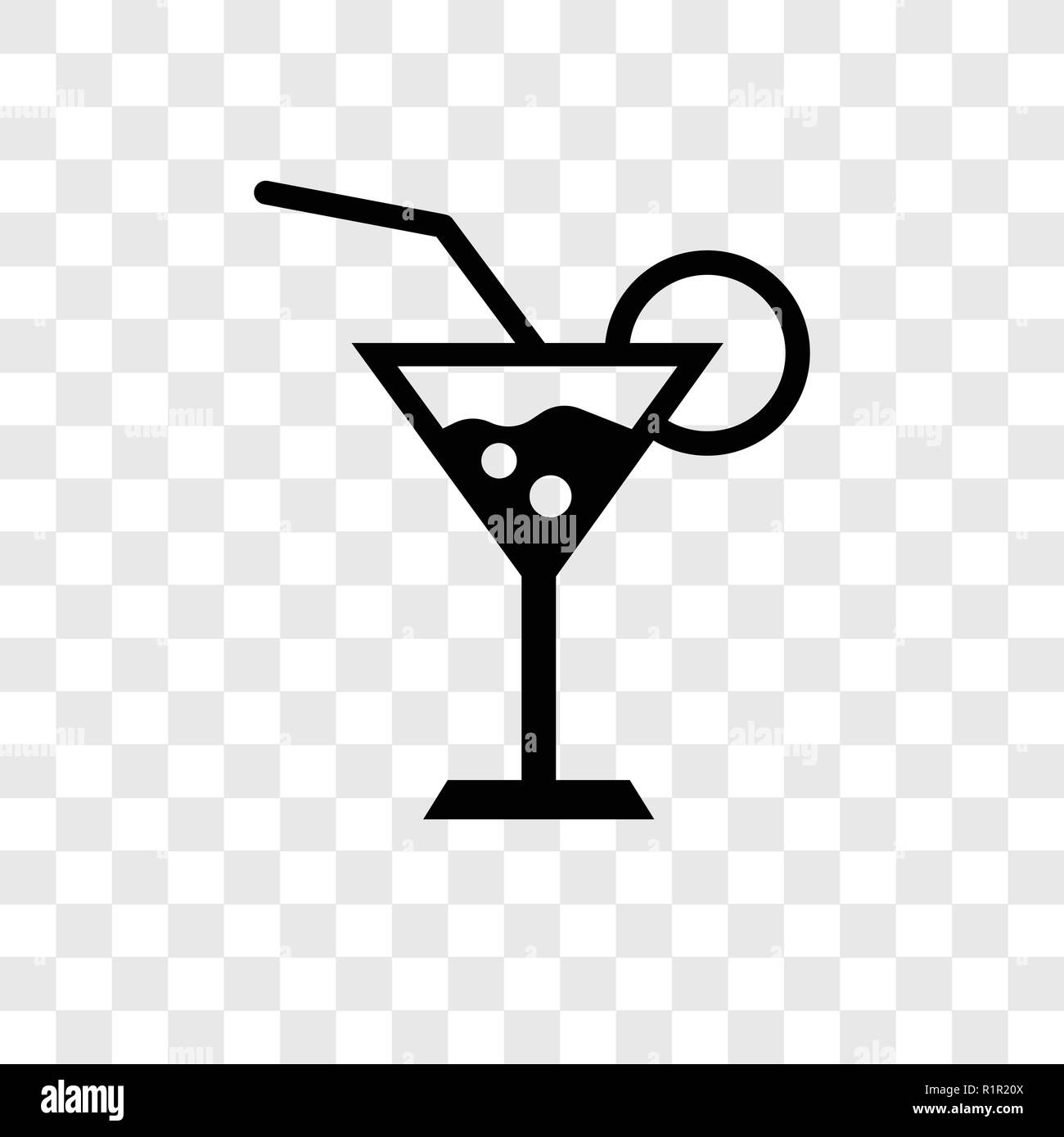 Glass vector icon isolated on transparent background, Glass ...