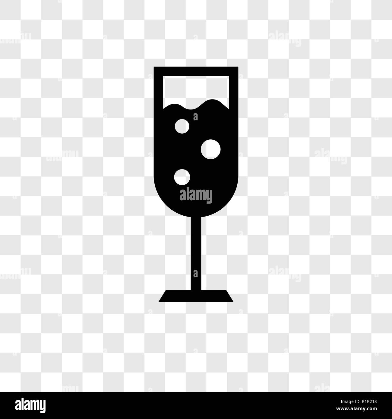 Glass vector icon isolated on transparent background, Glass ...