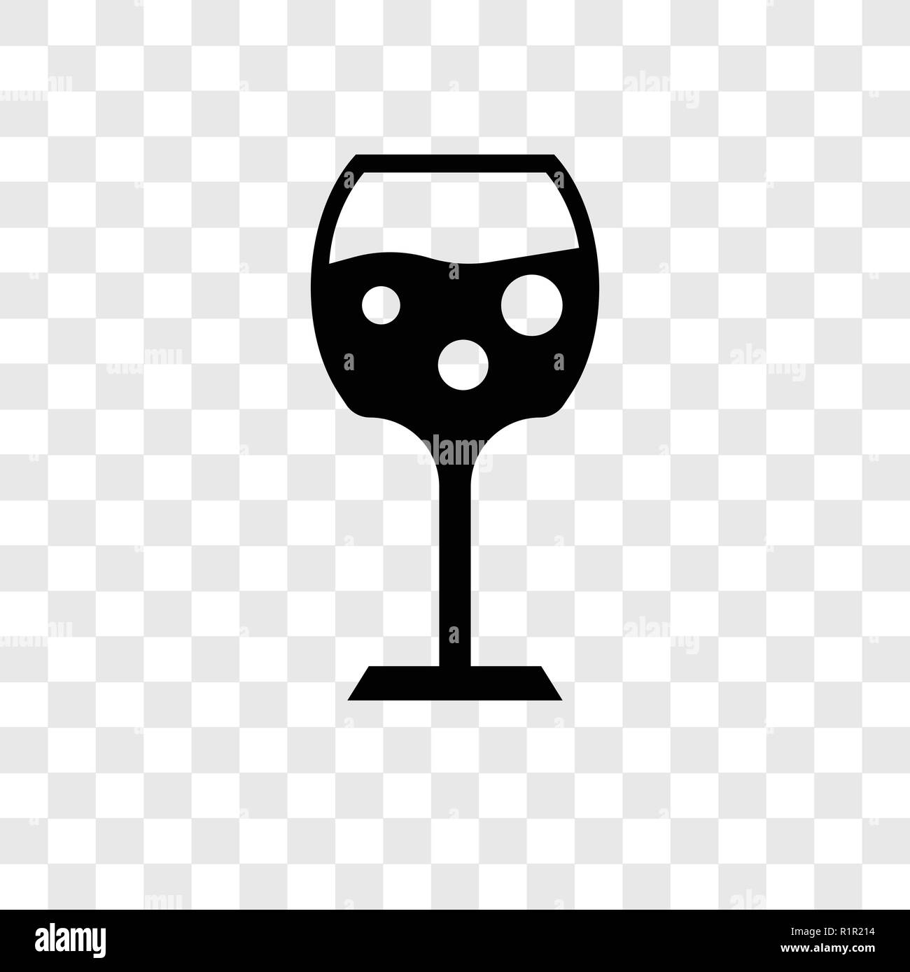 Glass vector icon isolated on transparent background, Glass ...