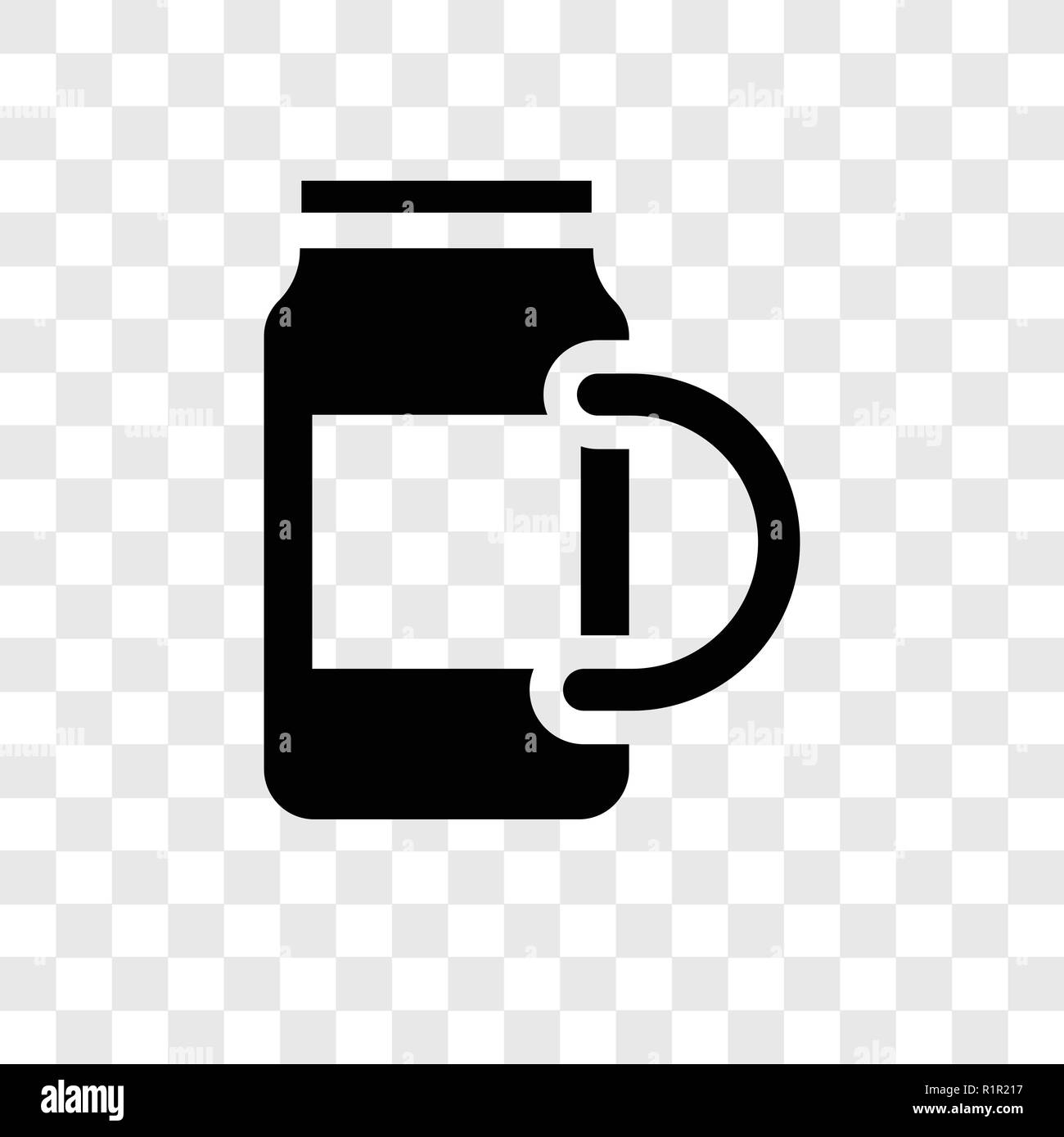 Jar vector icon isolated on transparent background, Jar transparency ...