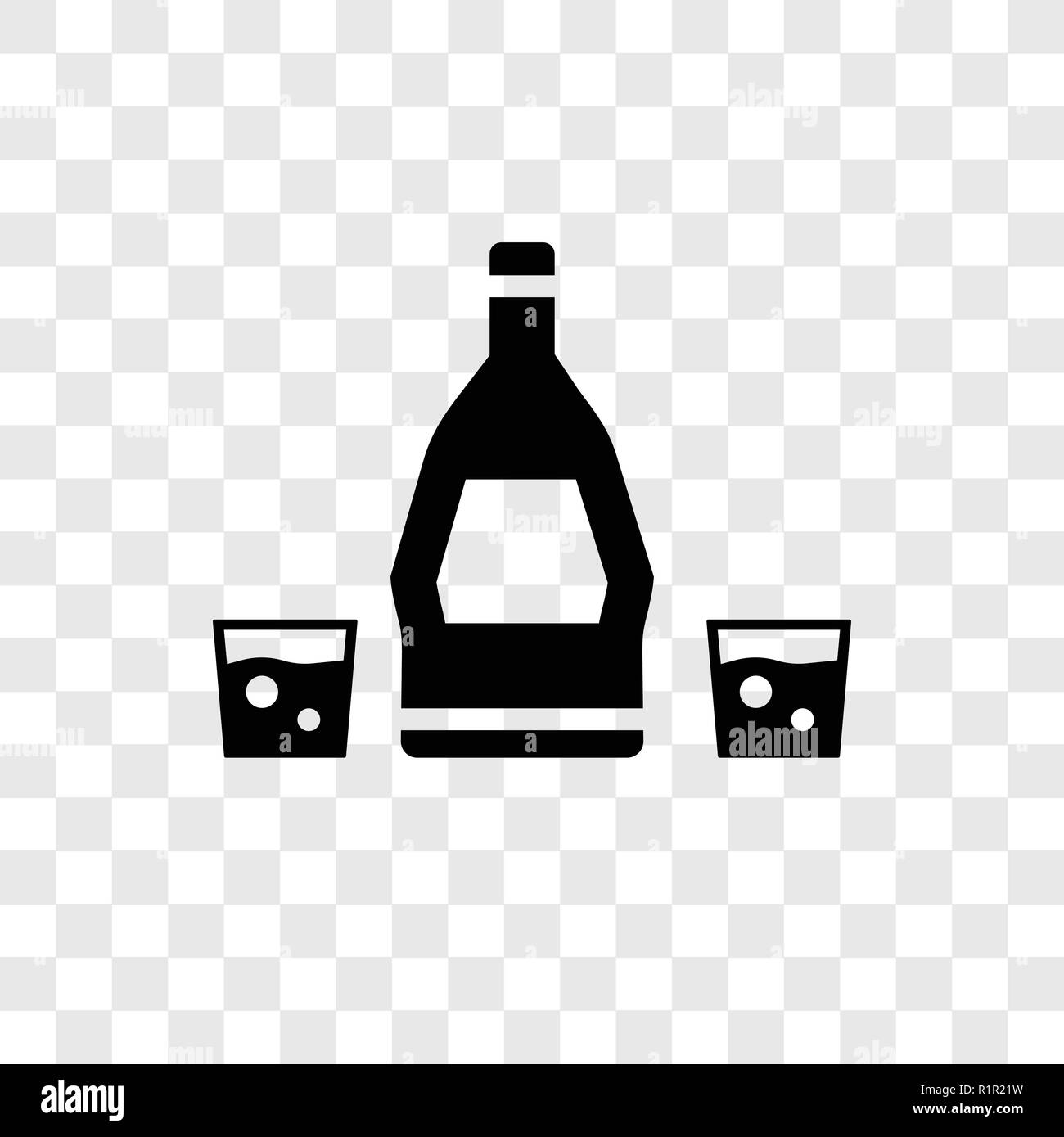 Rum vector icon isolated on transparent background, Rum transparency ...