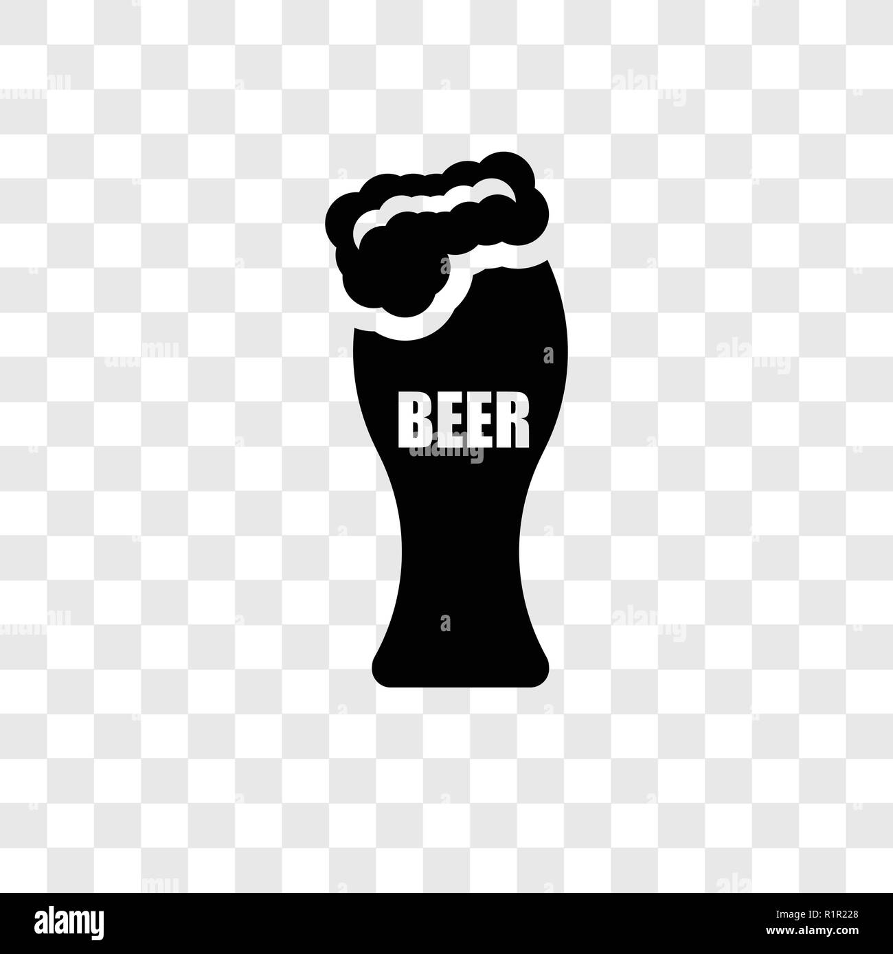 Beer vector icon isolated on transparent background, Beer transparency ...