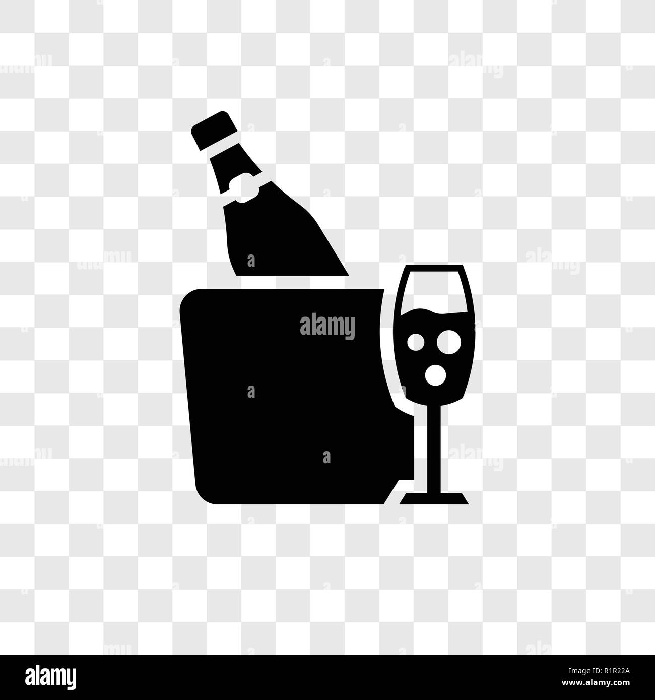 Champagne vector icon isolated on transparent background, Champagne ...