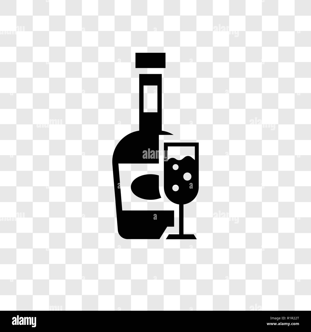 Brandy vector icon isolated on transparent background, Brandy ...