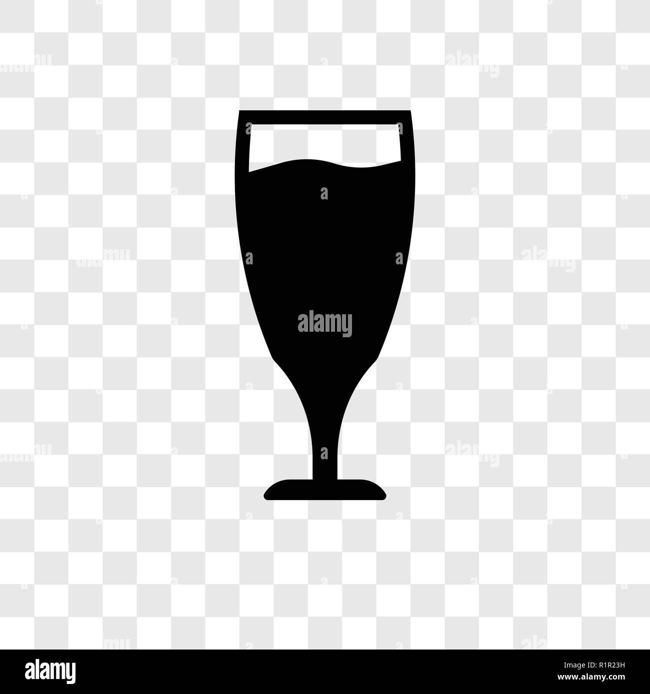 Glass of wine vector icon isolated on transparent background, Glass of ...