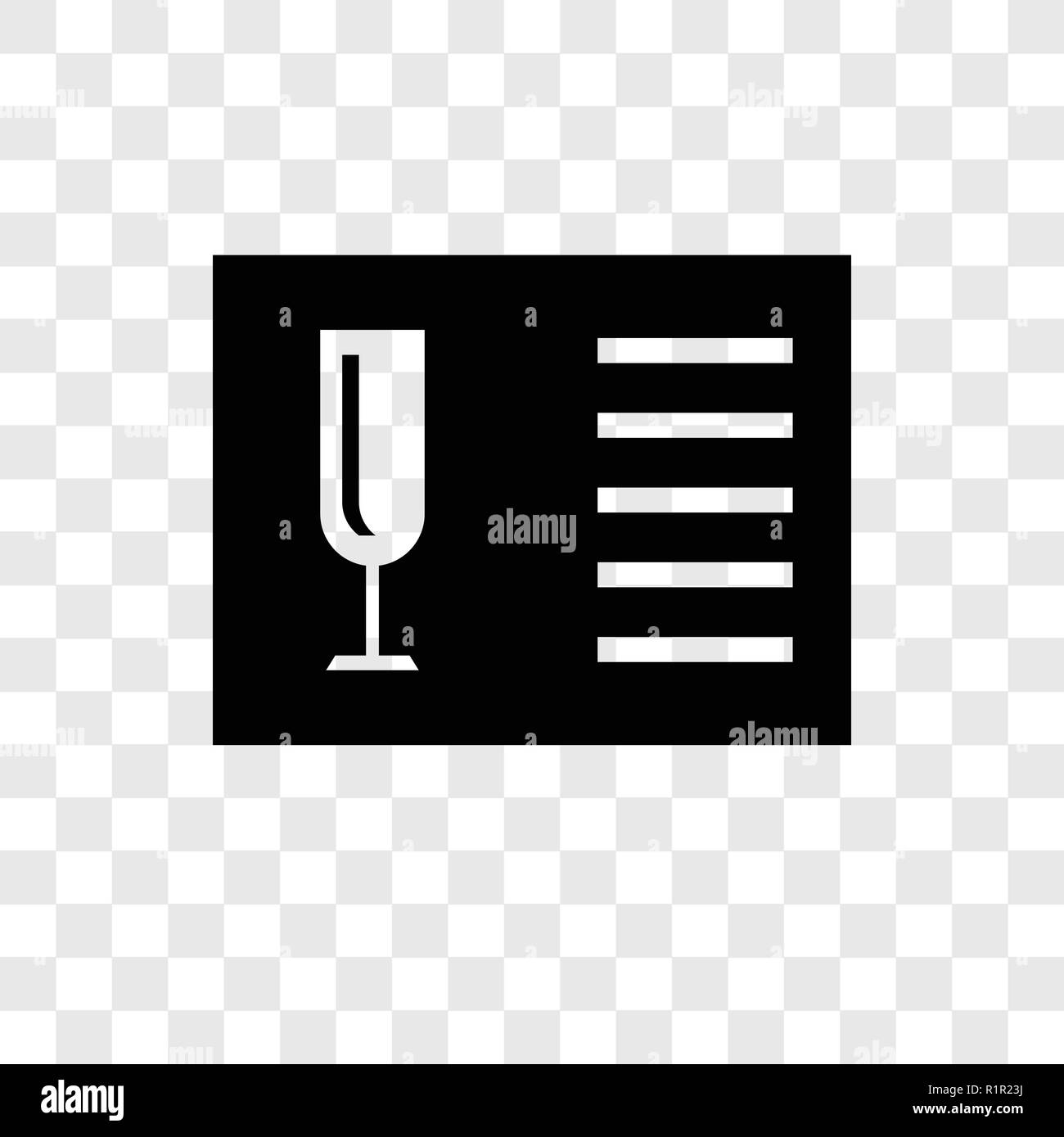 Wine list vector icon isolated on transparent background, Wine list ...