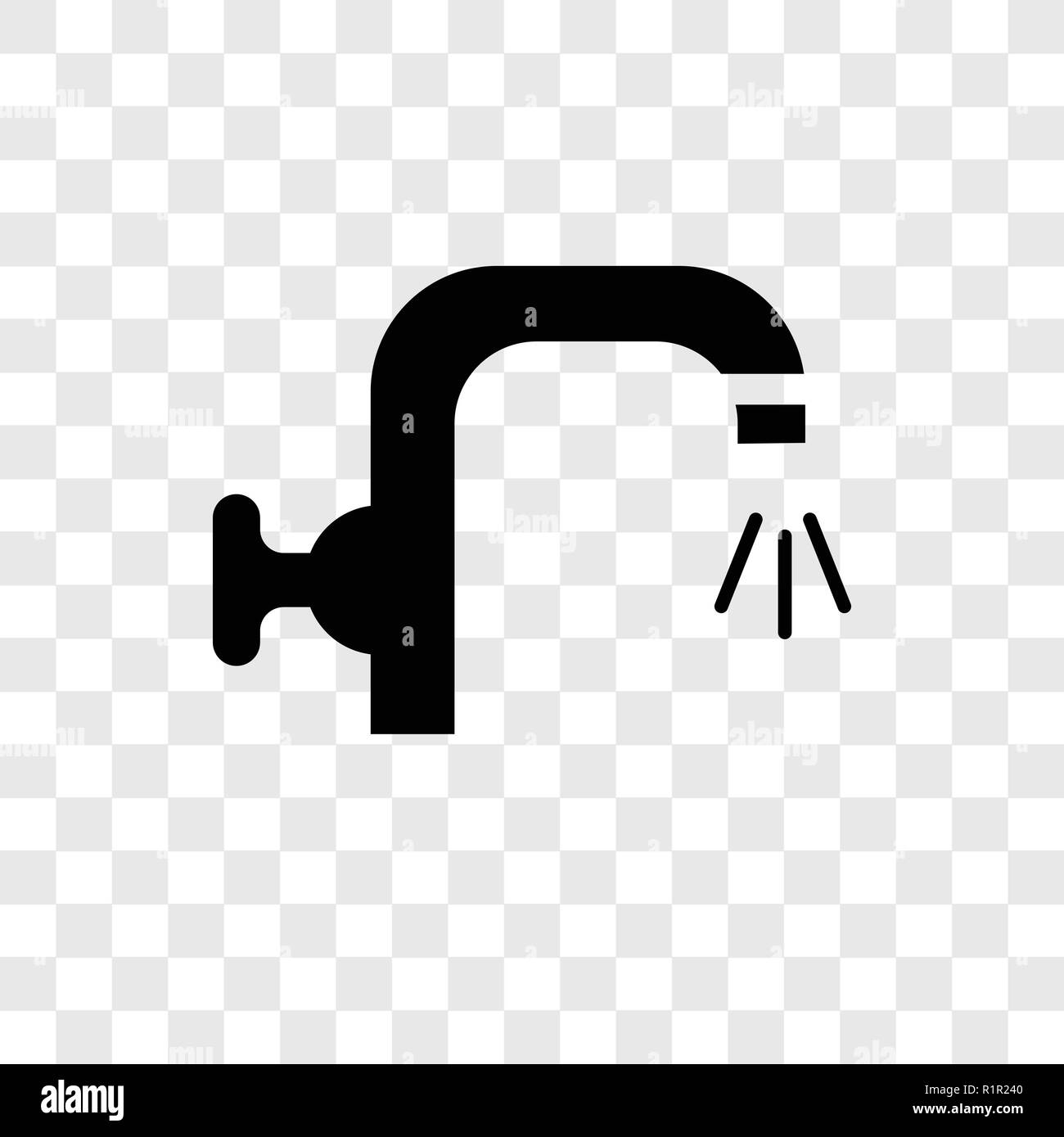 Tap vector icon isolated on transparent background, Tap transparency ...