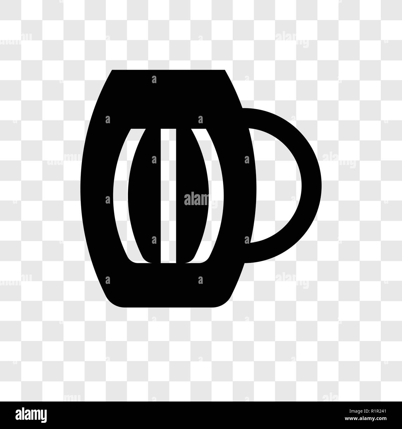 Pint of beer vector icon isolated on transparent background, Pint of ...