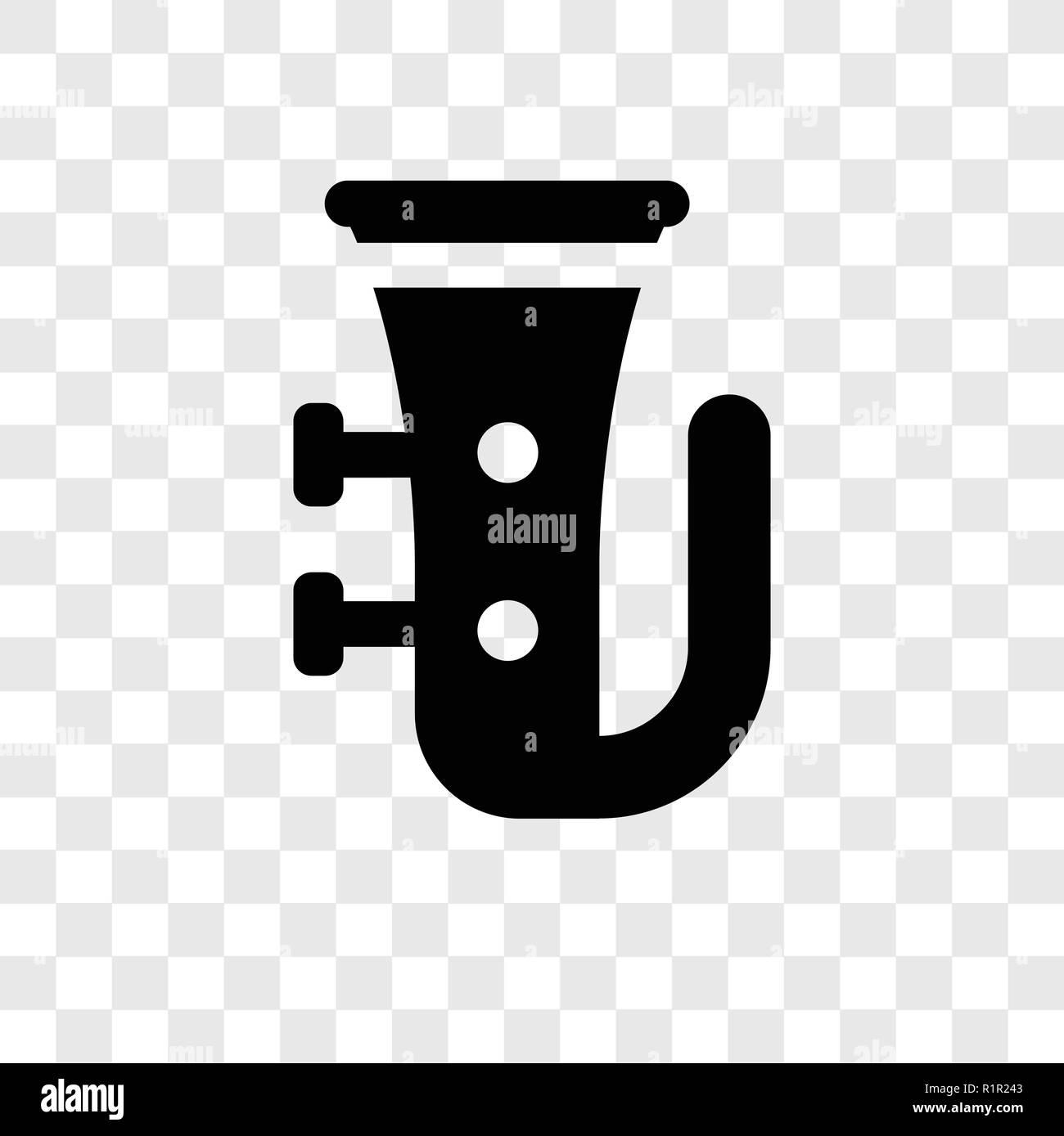Tuba vector icon isolated on transparent background, Tuba transparency ...