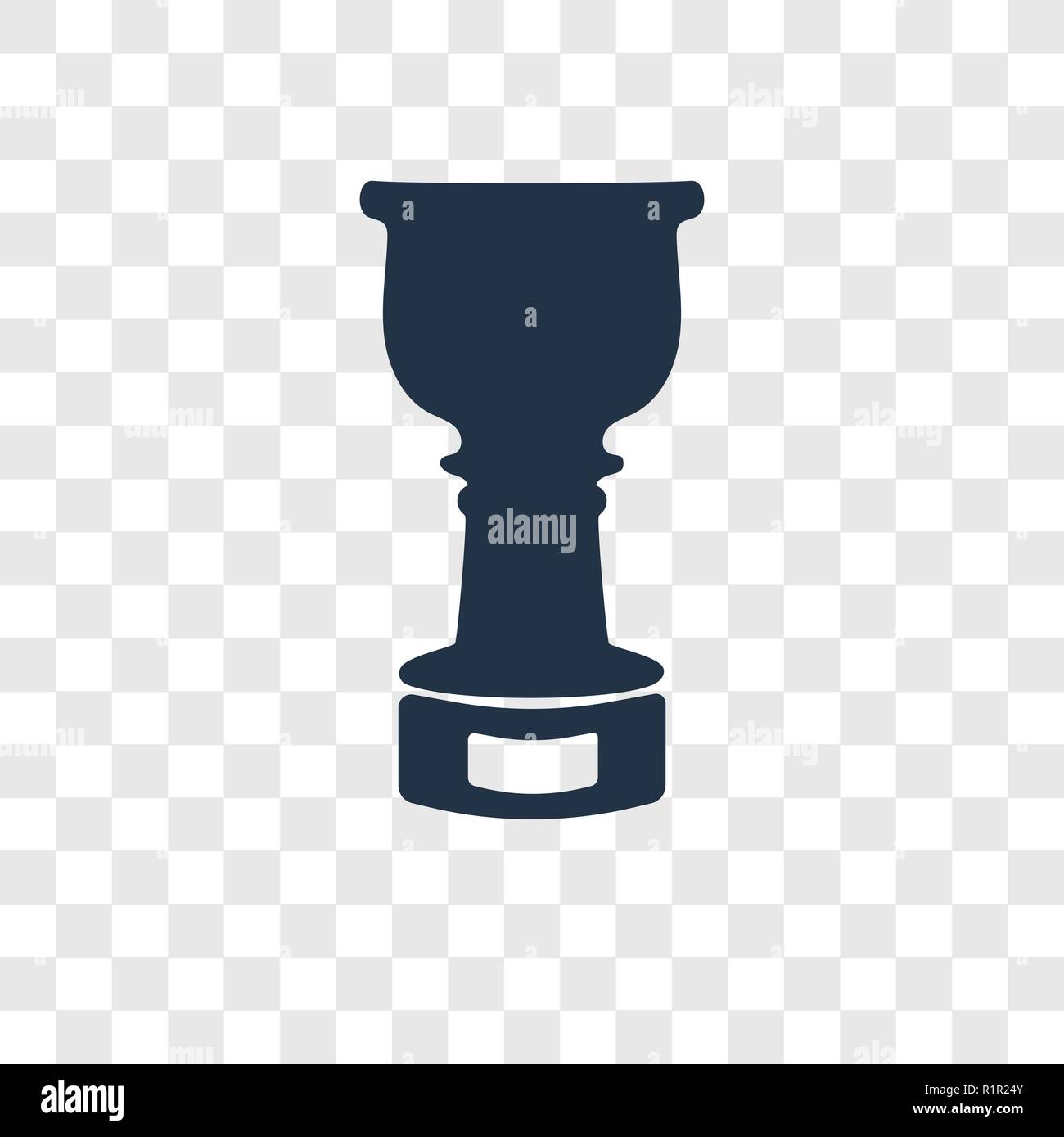 Trophy vector icon isolated on transparent background, Trophy ...