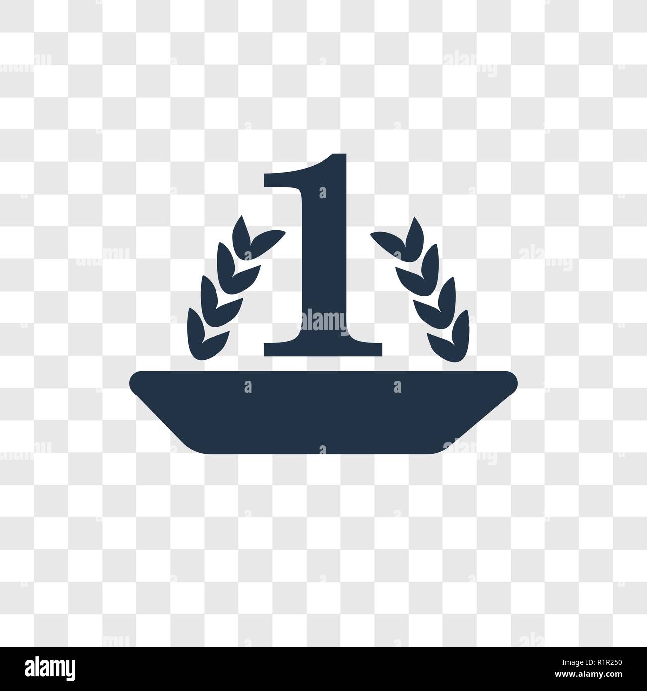 Medal vector icon isolated on transparent background, Medal ...