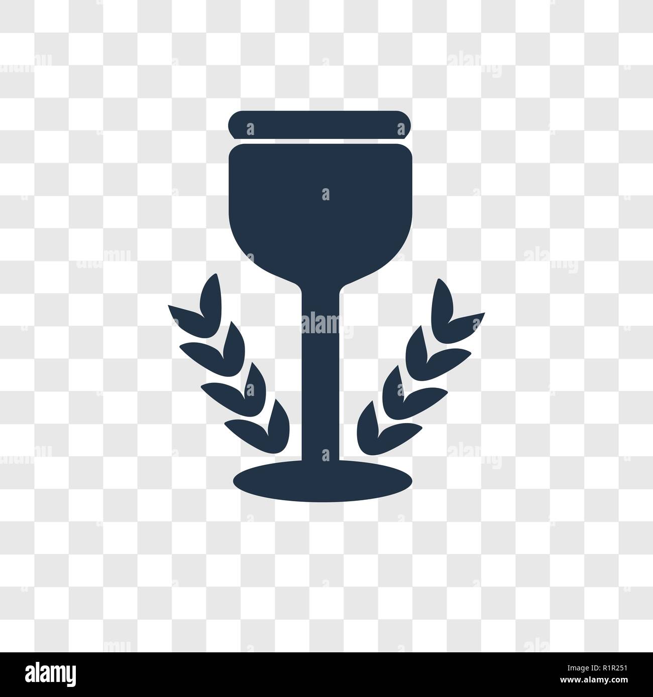 Trophy vector icon isolated on transparent background, Trophy ...