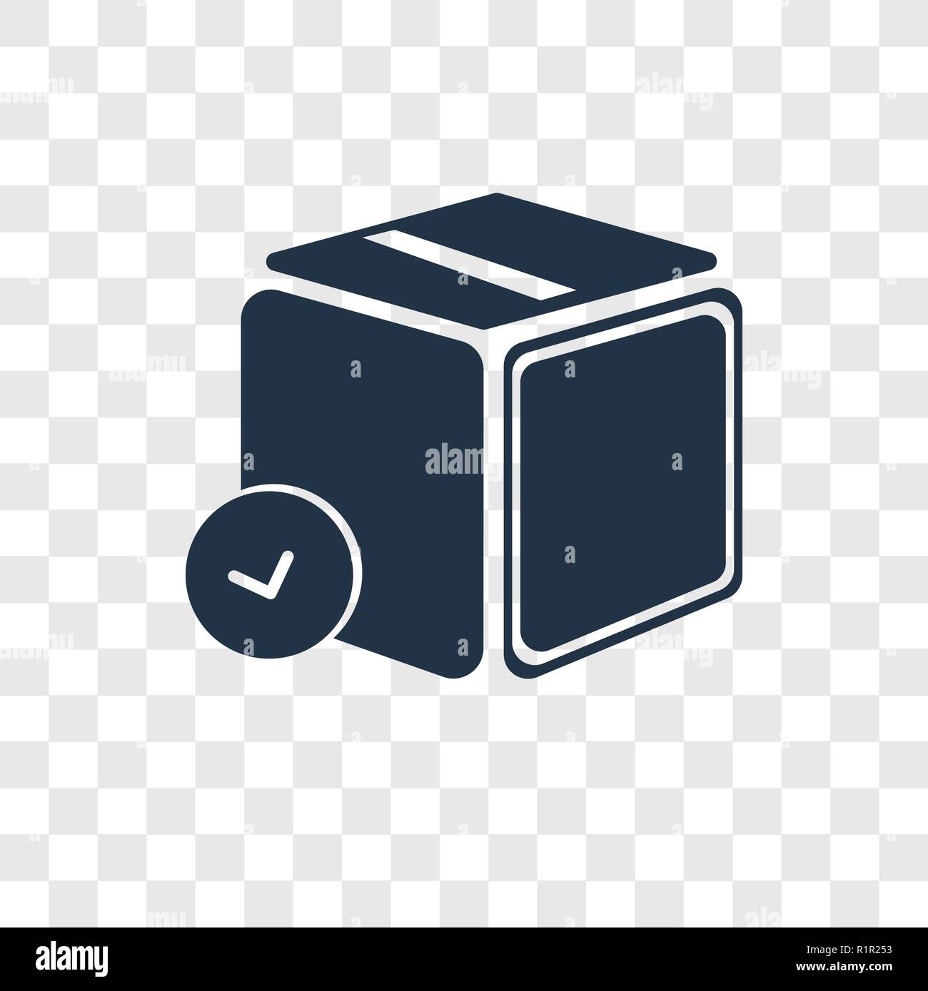 Box vector icon isolated on transparent background, Box transparency ...