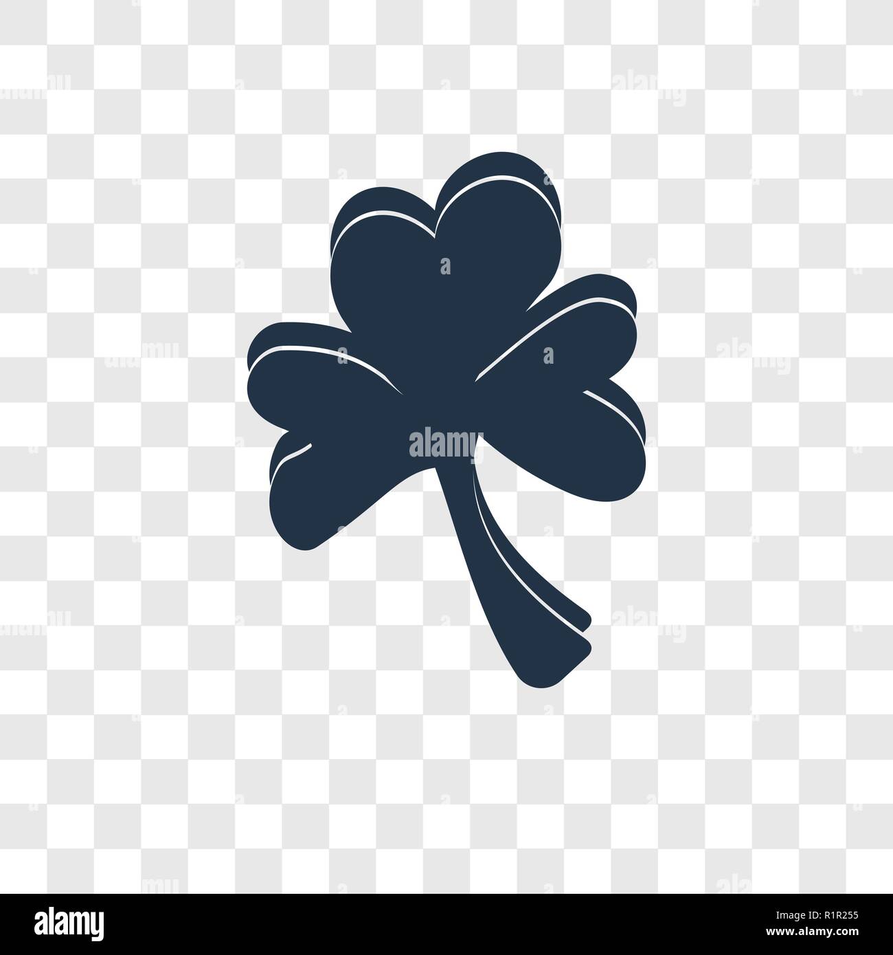 Clover vector icon isolated on transparent background, Clover ...