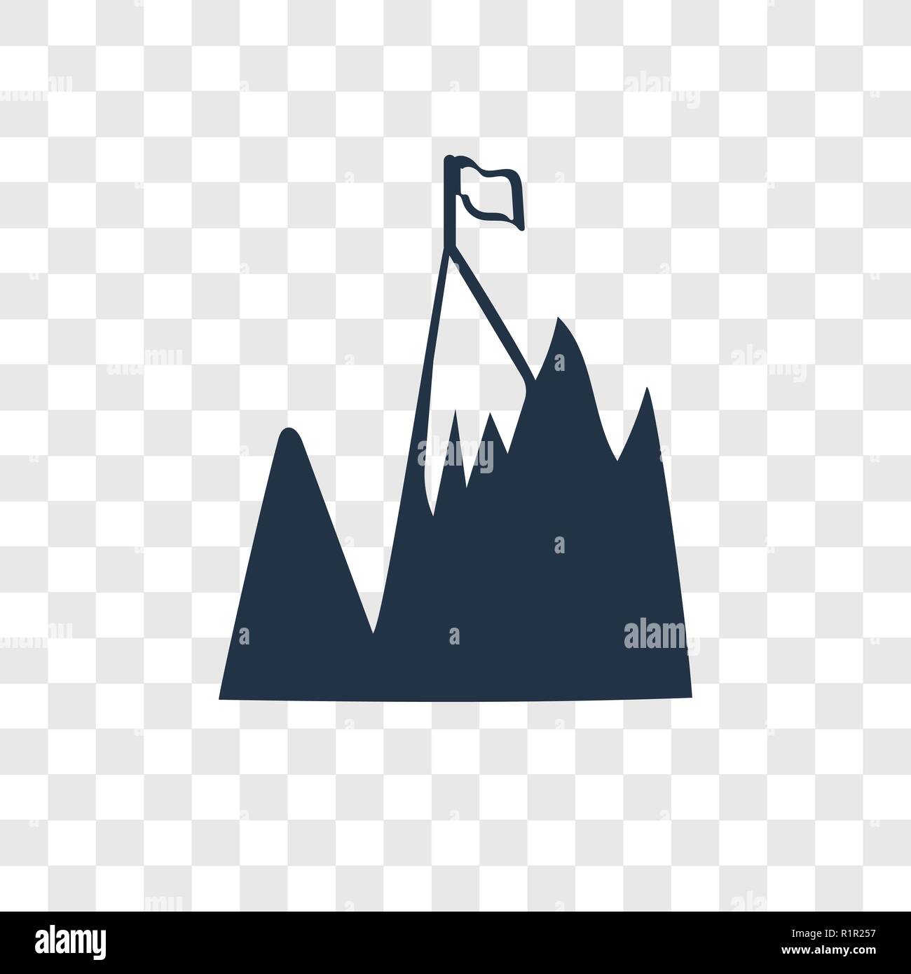 Peak vector icon isolated on transparent background, Peak transparency ...