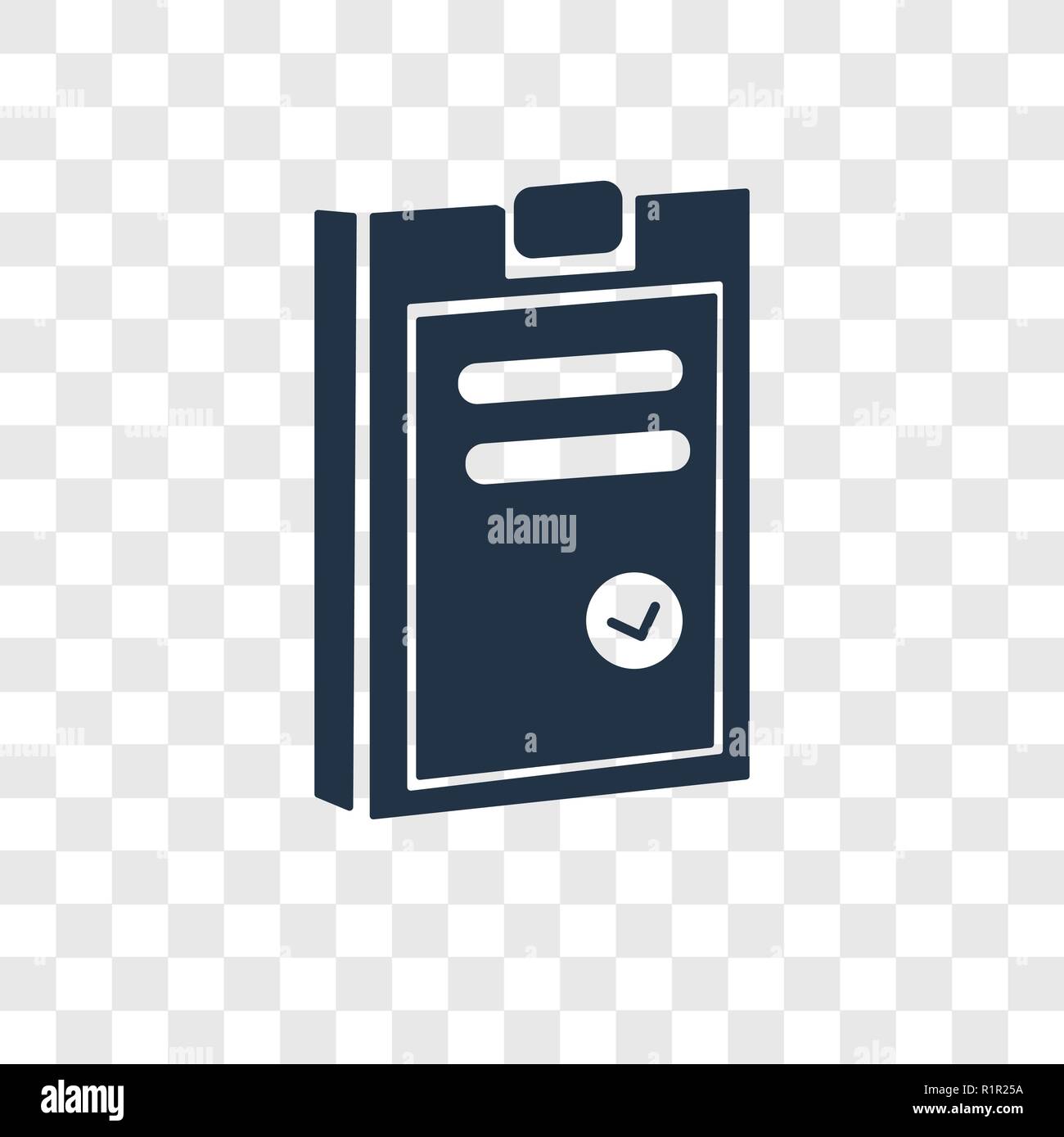 Passed vector icon isolated on transparent background, Passed ...