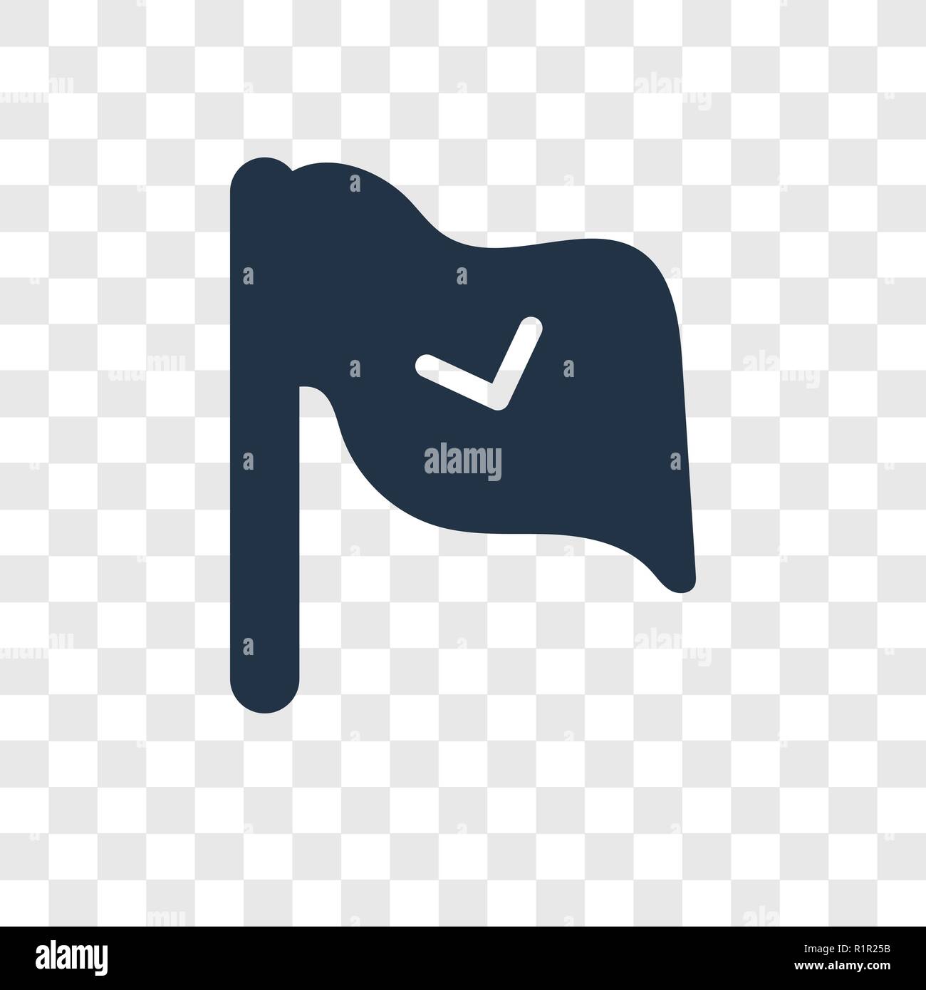 Flag vector icon isolated on transparent background, Flag transparency ...