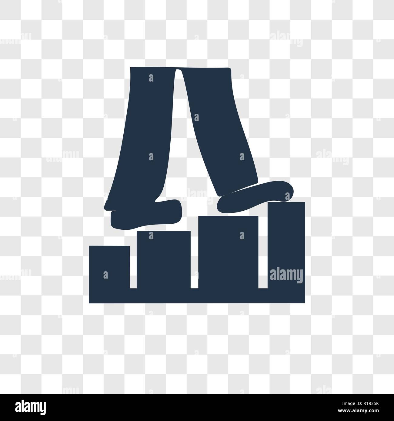 Stairs vector icon isolated on transparent background, Stairs ...