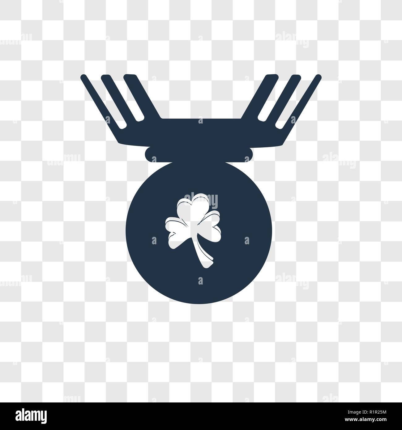Medal vector icon isolated on transparent background, Medal ...