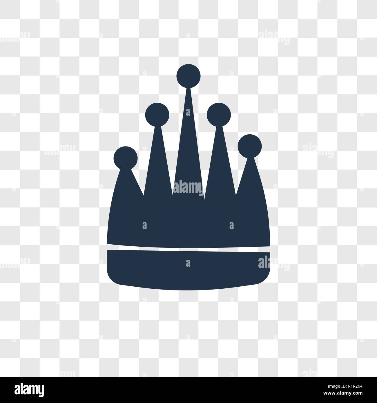 King vector icon isolated on transparent background, King transparency ...