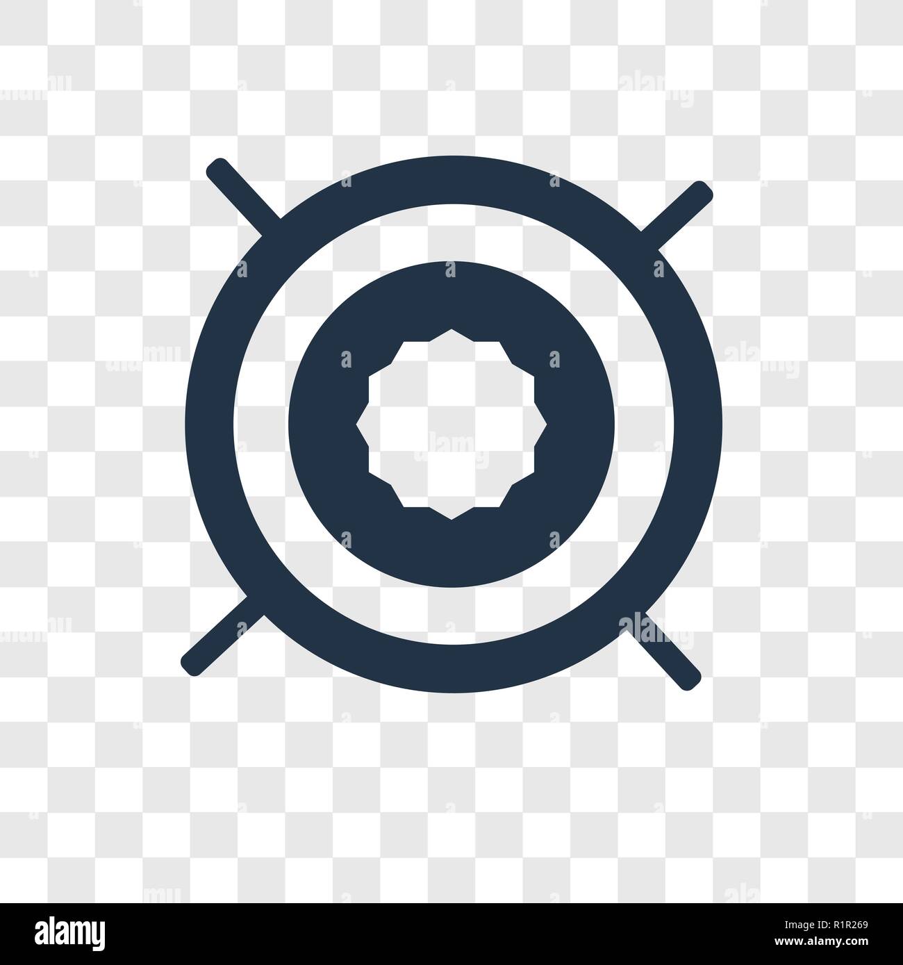 Aim vector icon isolated on transparent background, Aim transparency ...